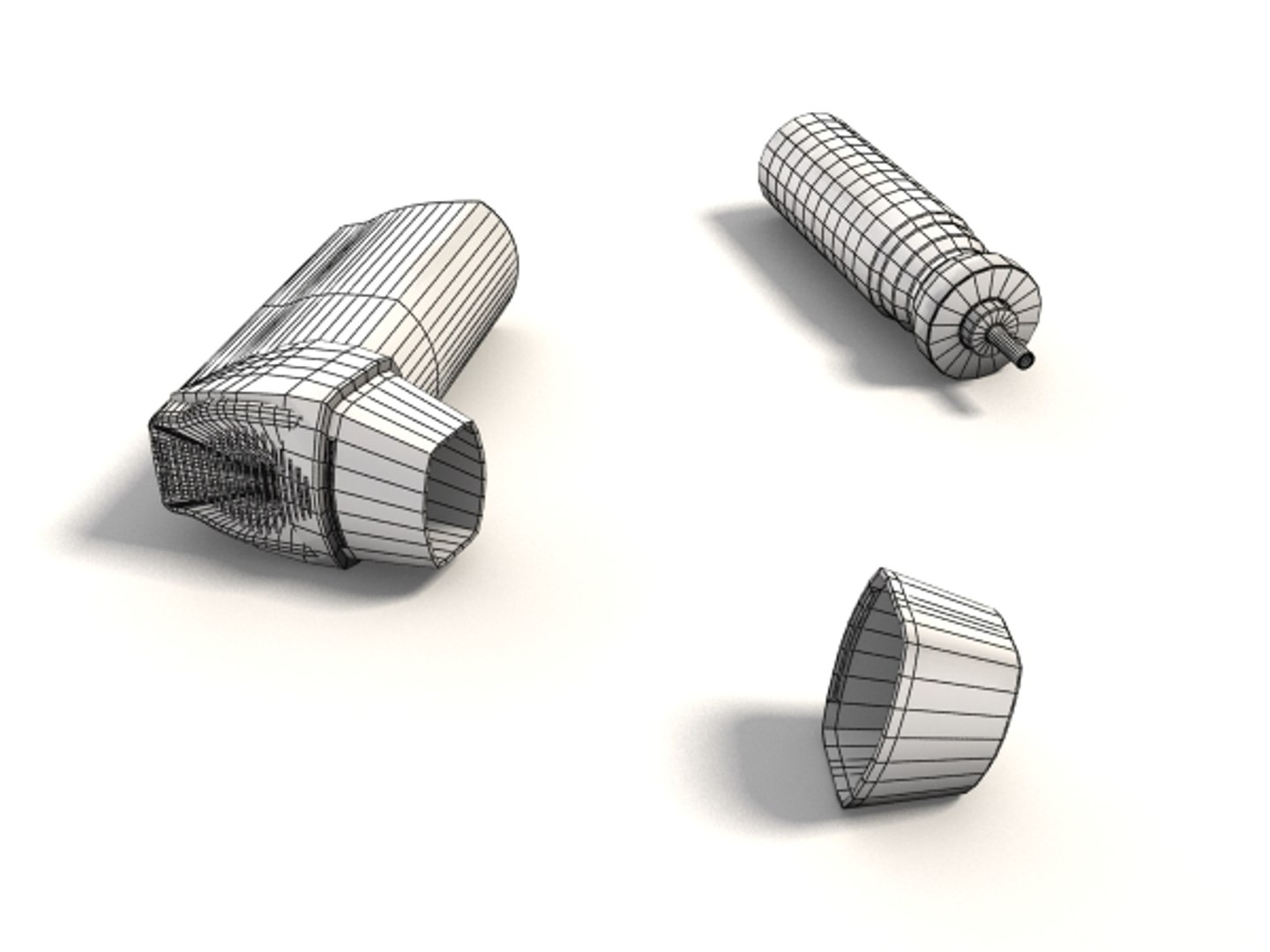 3d asthma inhaler model