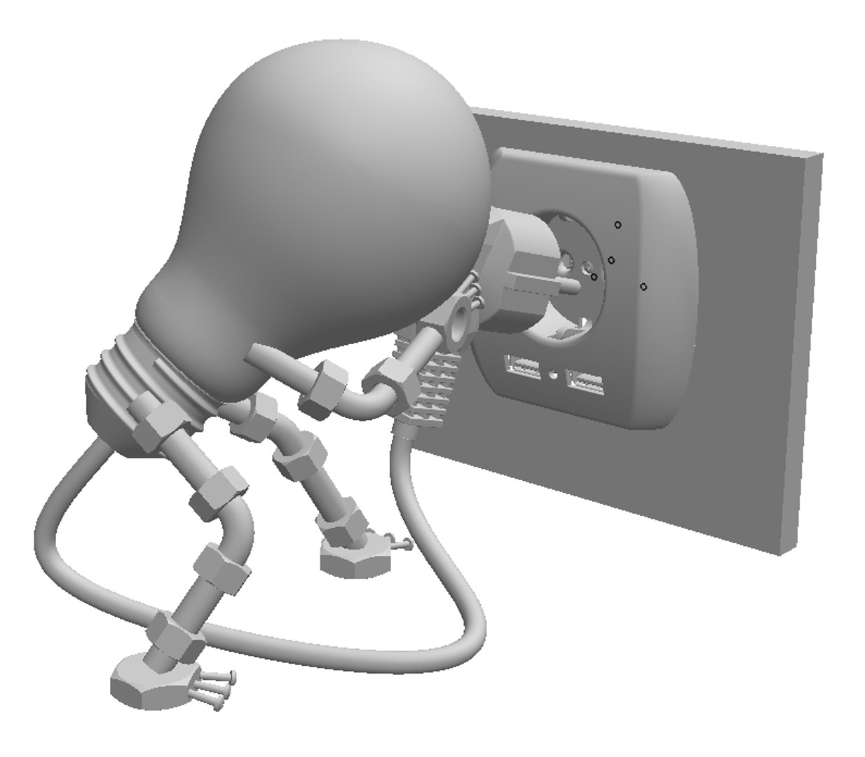 Bulb man 3D model - TurboSquid 1317666