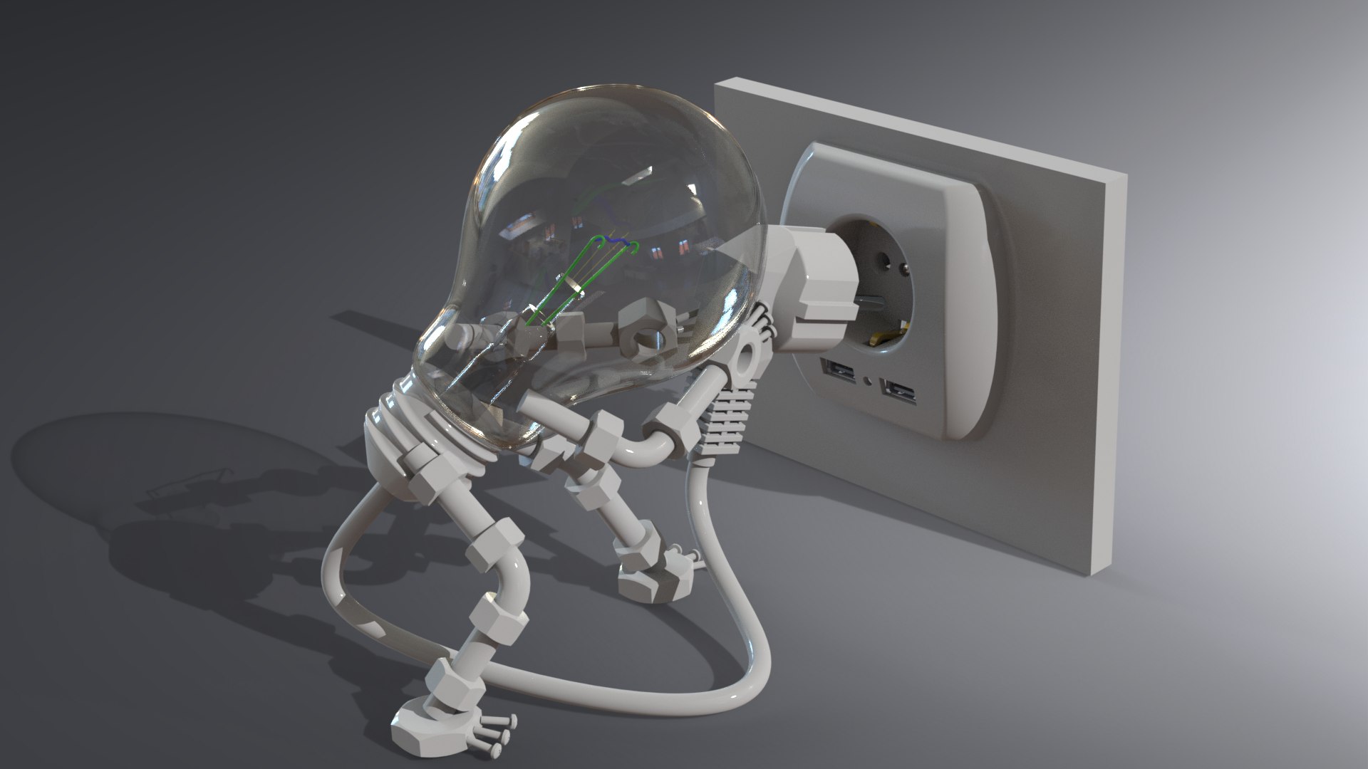 Bulb man 3D model - TurboSquid 1317666
