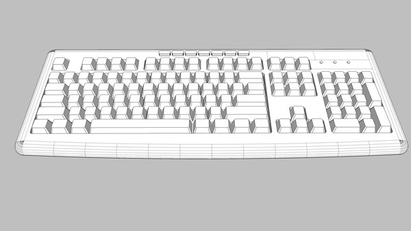 3d computer keyboard black