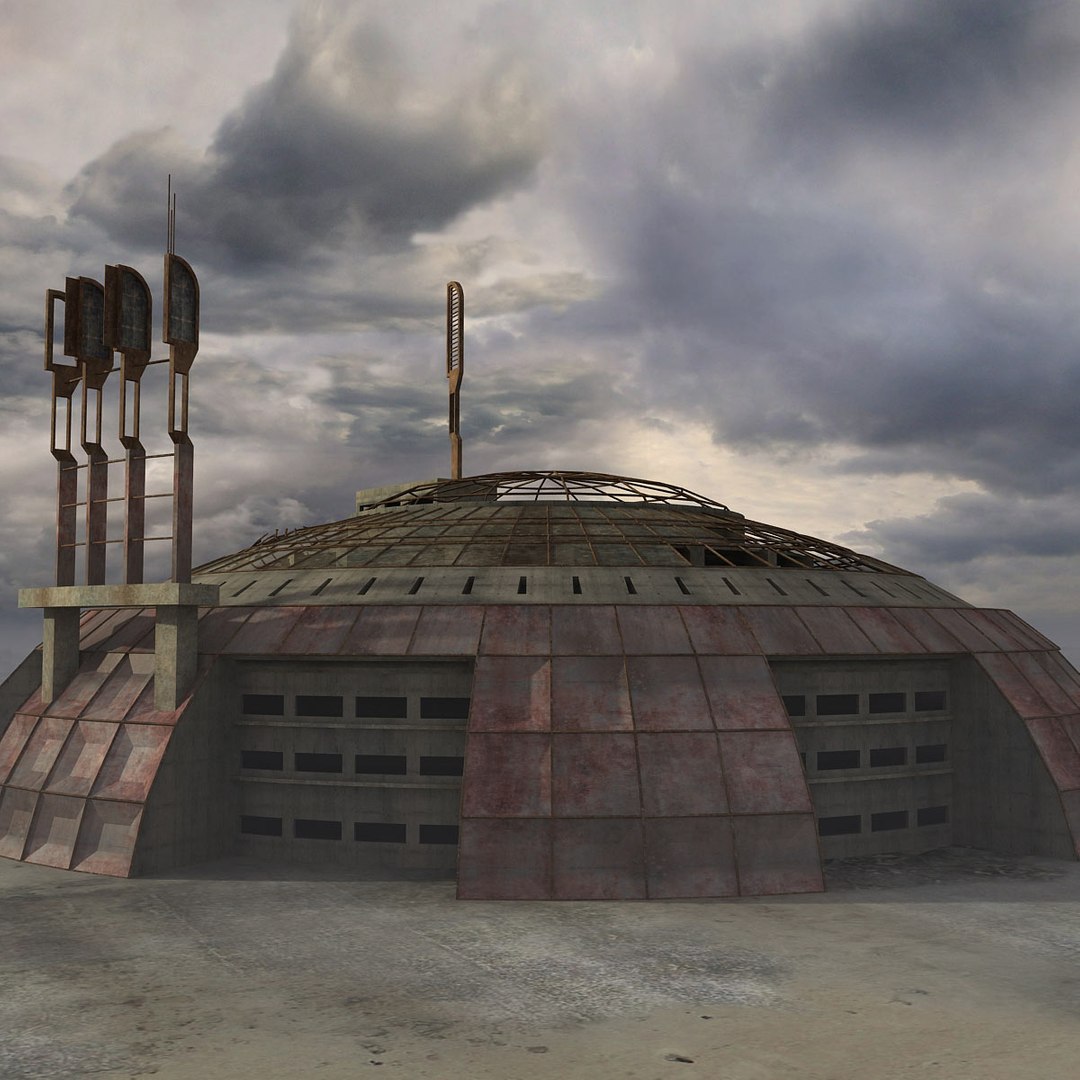 Sci Fi Futuristic Building Max