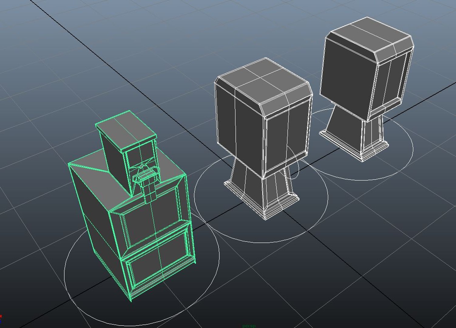 newspaper boxes 3d obj