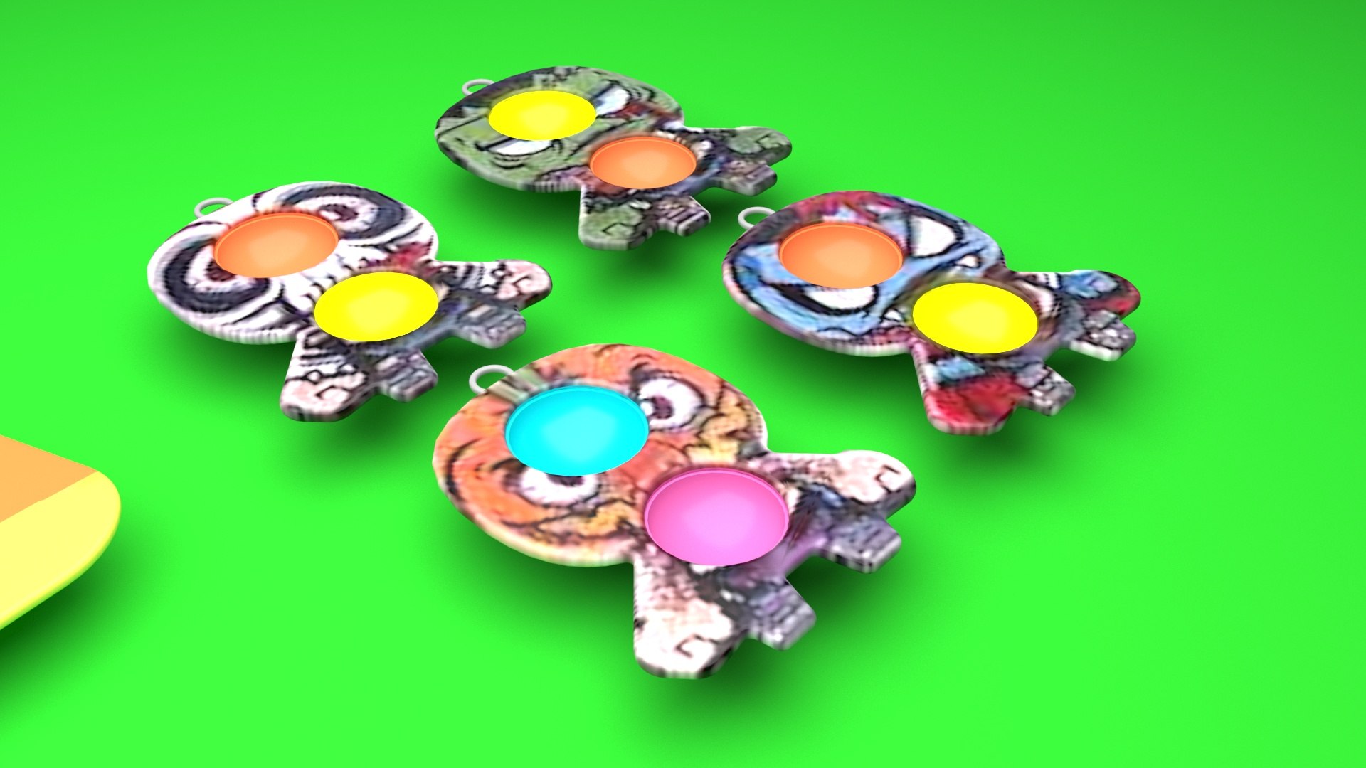 Halloween Simple Dimples Set 3D model - TurboSquid 1792959