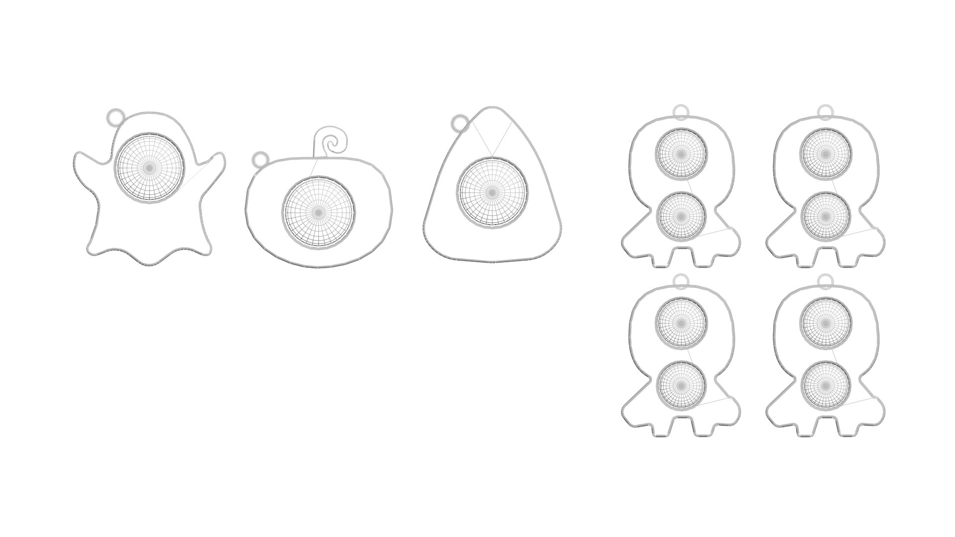 Halloween Simple Dimples Set 3D model - TurboSquid 1792959