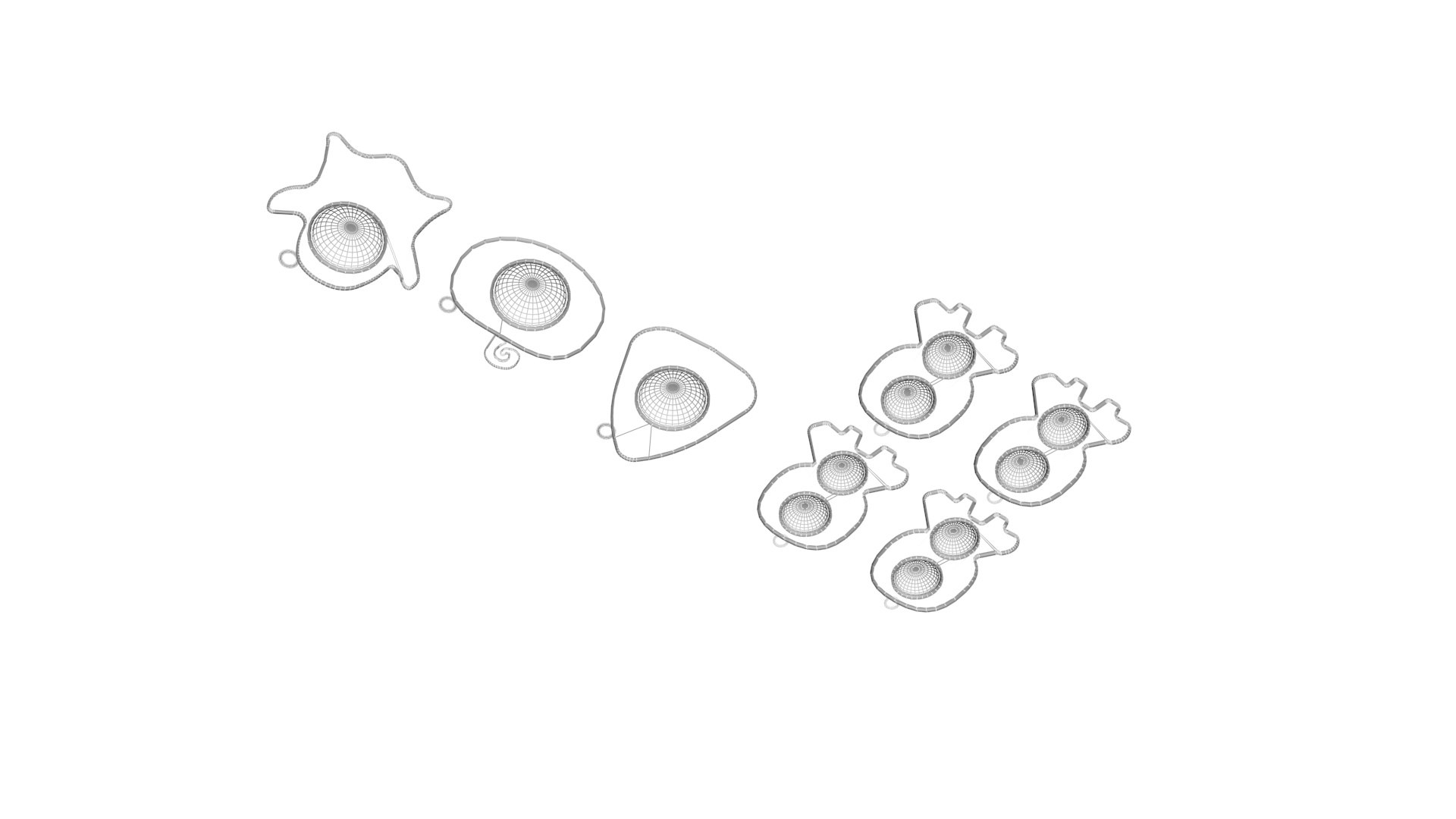 Halloween Simple Dimples Set 3D model - TurboSquid 1792959