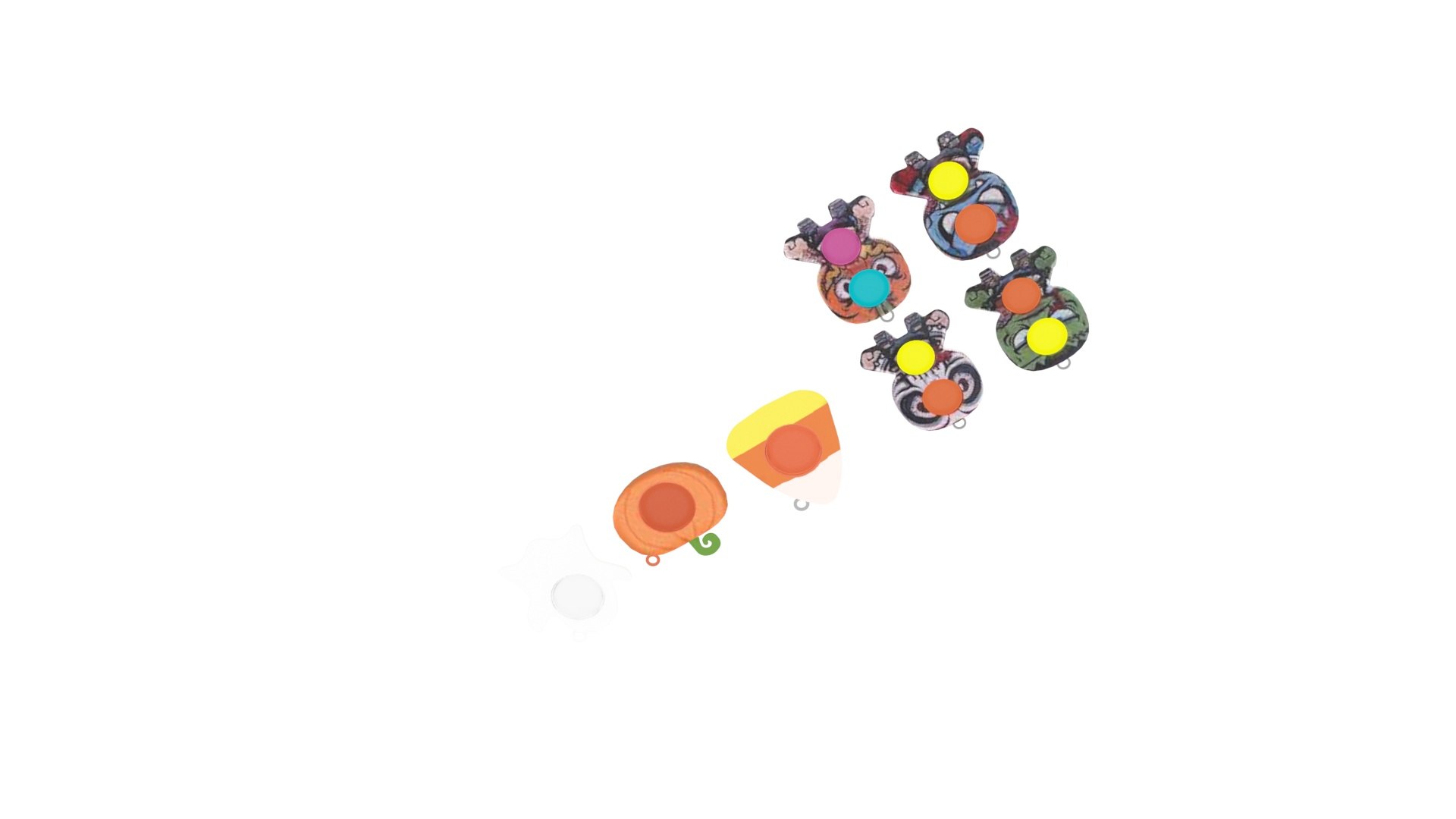 Halloween Simple Dimples Set 3D model - TurboSquid 1792959