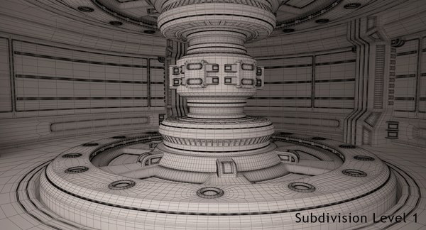 energy generator room 3d model
