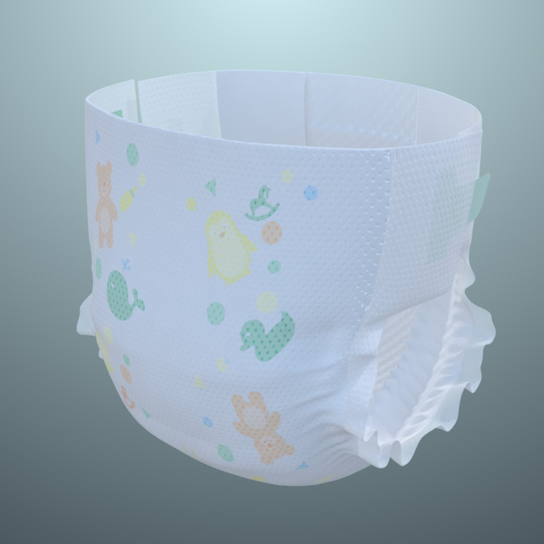 3D Model Baby Diaper - TurboSquid 1197027
