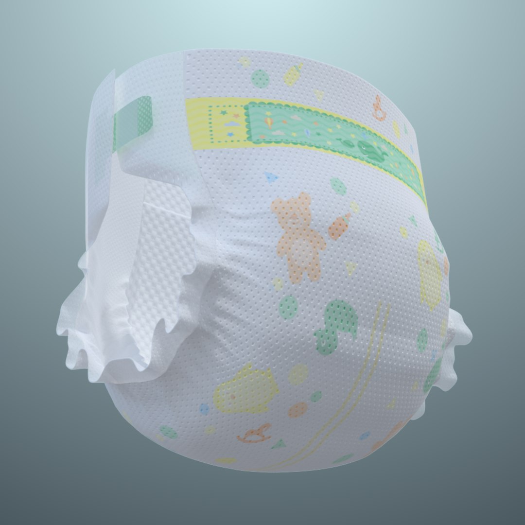 3D Model Baby Diaper - TurboSquid 1197027