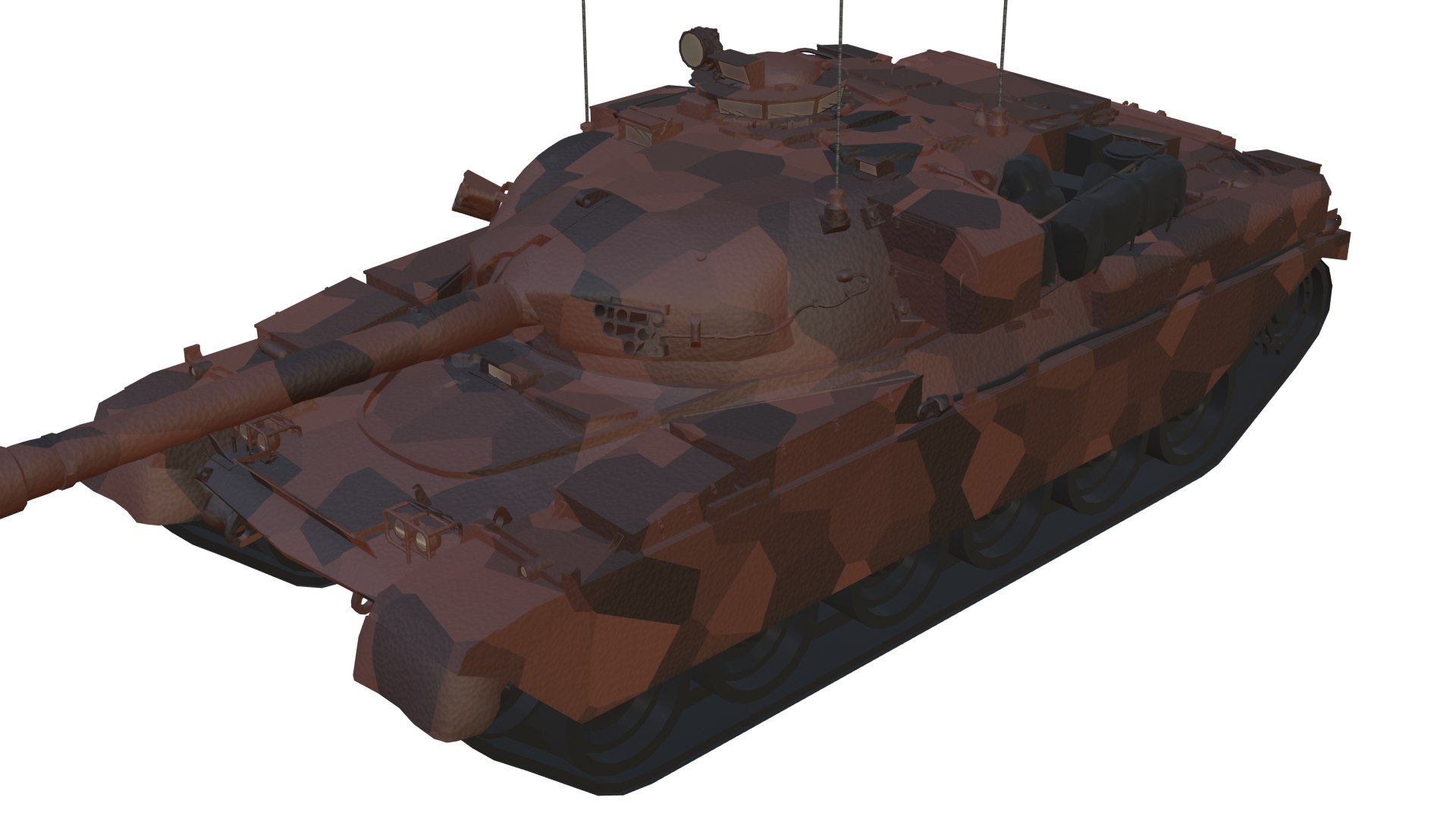 Tank Chieftain MK5 Brown 3D Model - TurboSquid 1852204