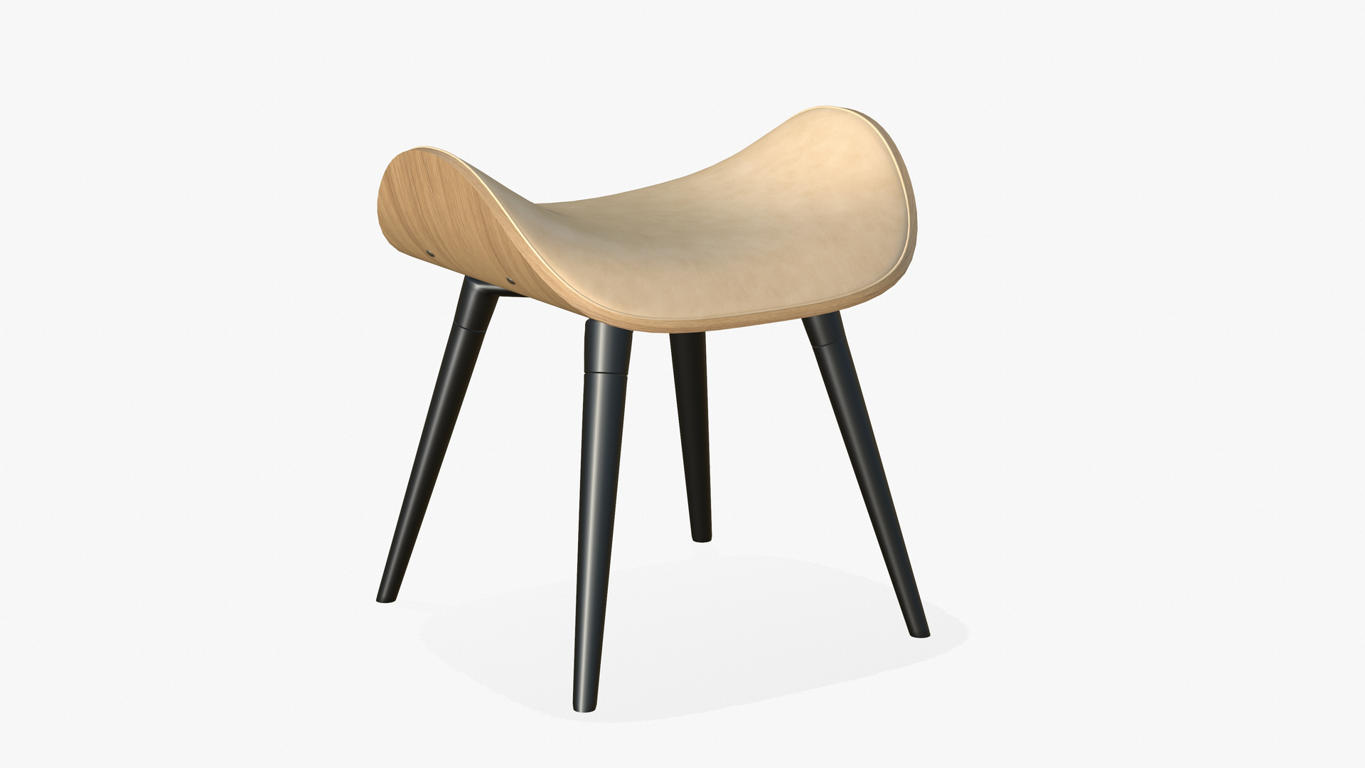 3D Model Stool Chair Leather Modern - TurboSquid 1850518