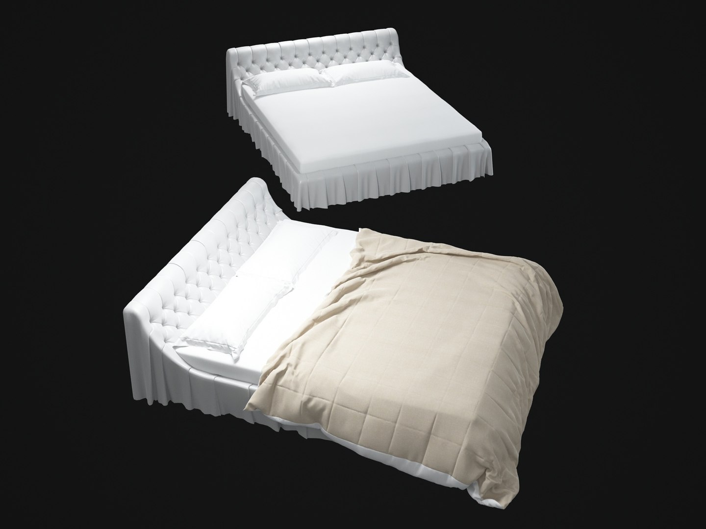 3d bohemian-bed model