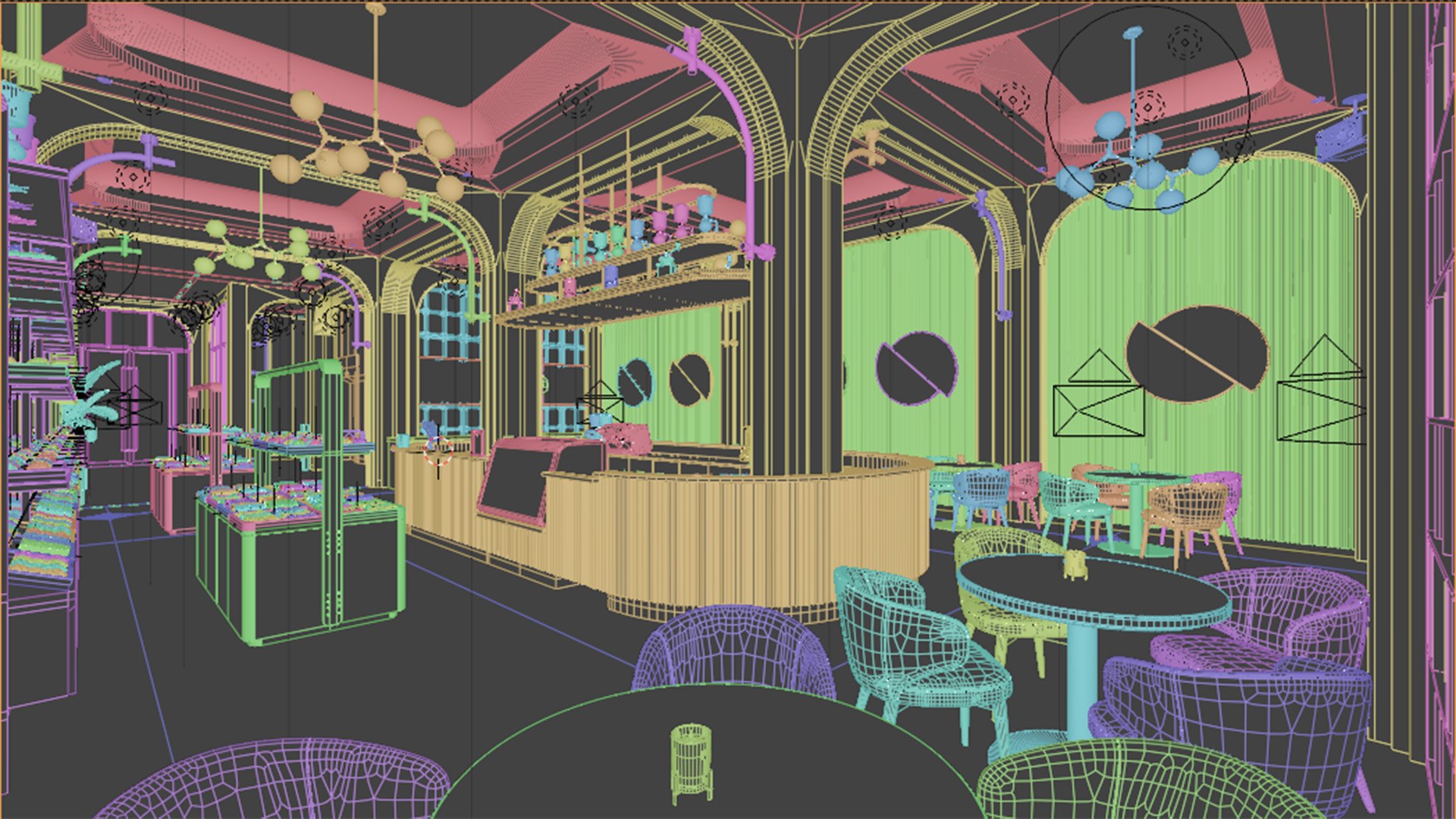 3D Coffee Shop Contemprorary Blender-Fbx-Obj Model - TurboSquid 2375703