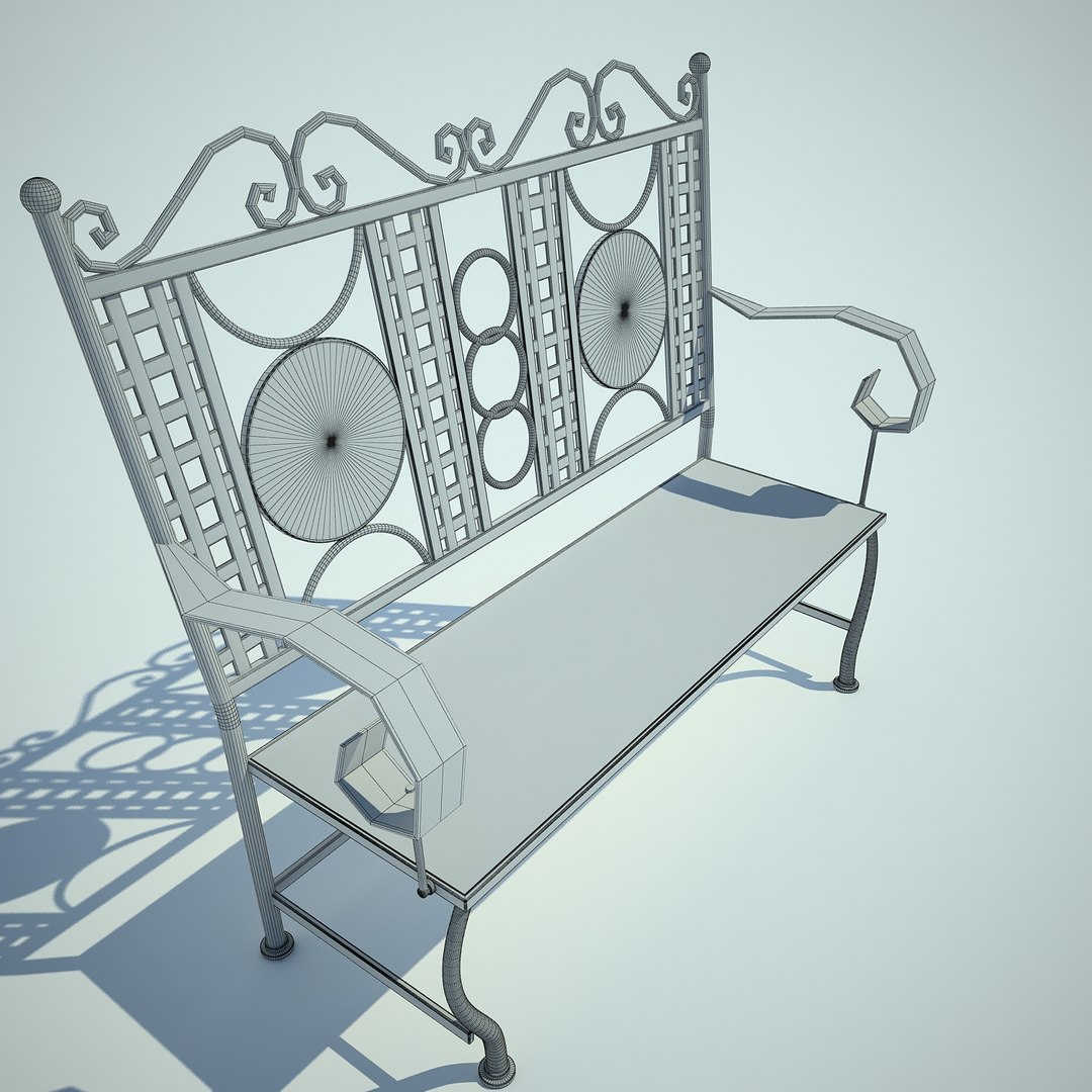 3d model forged bench