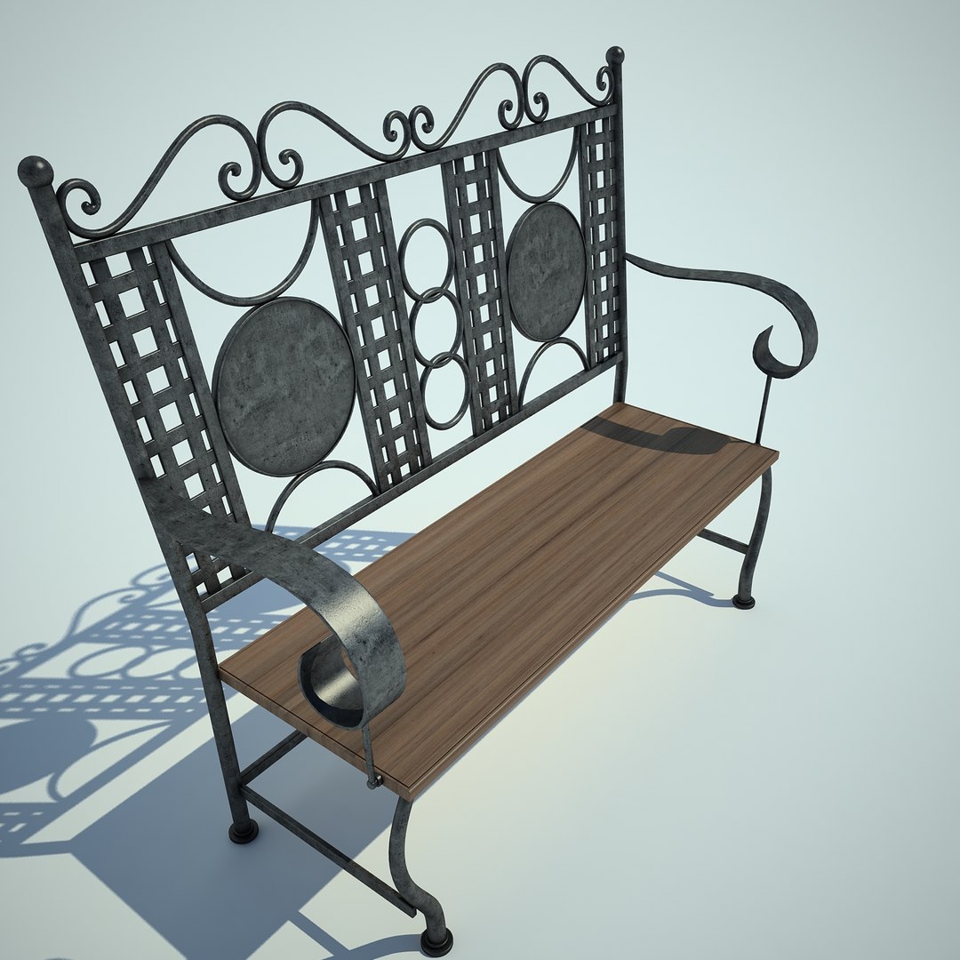 3d model forged bench