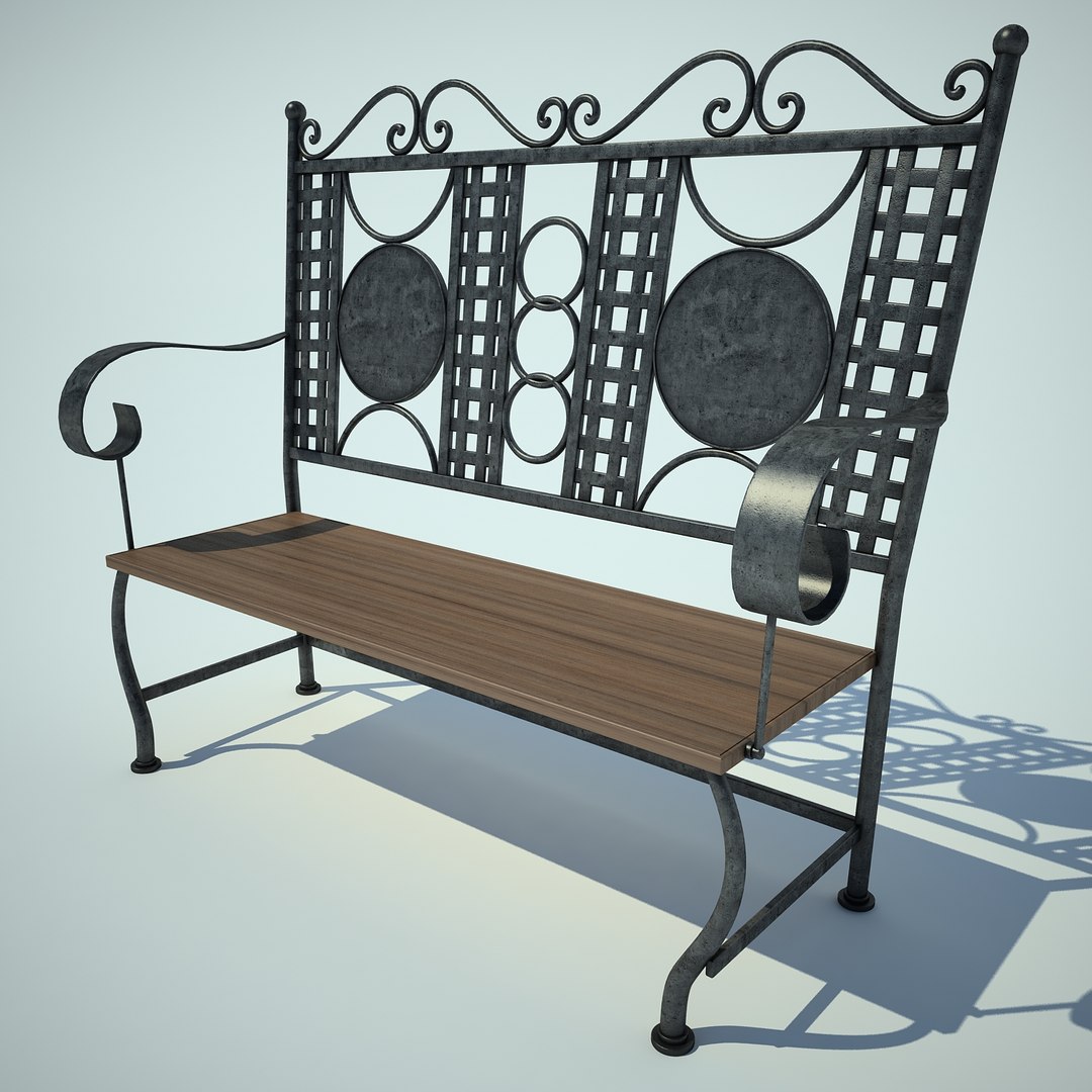 3d model forged bench