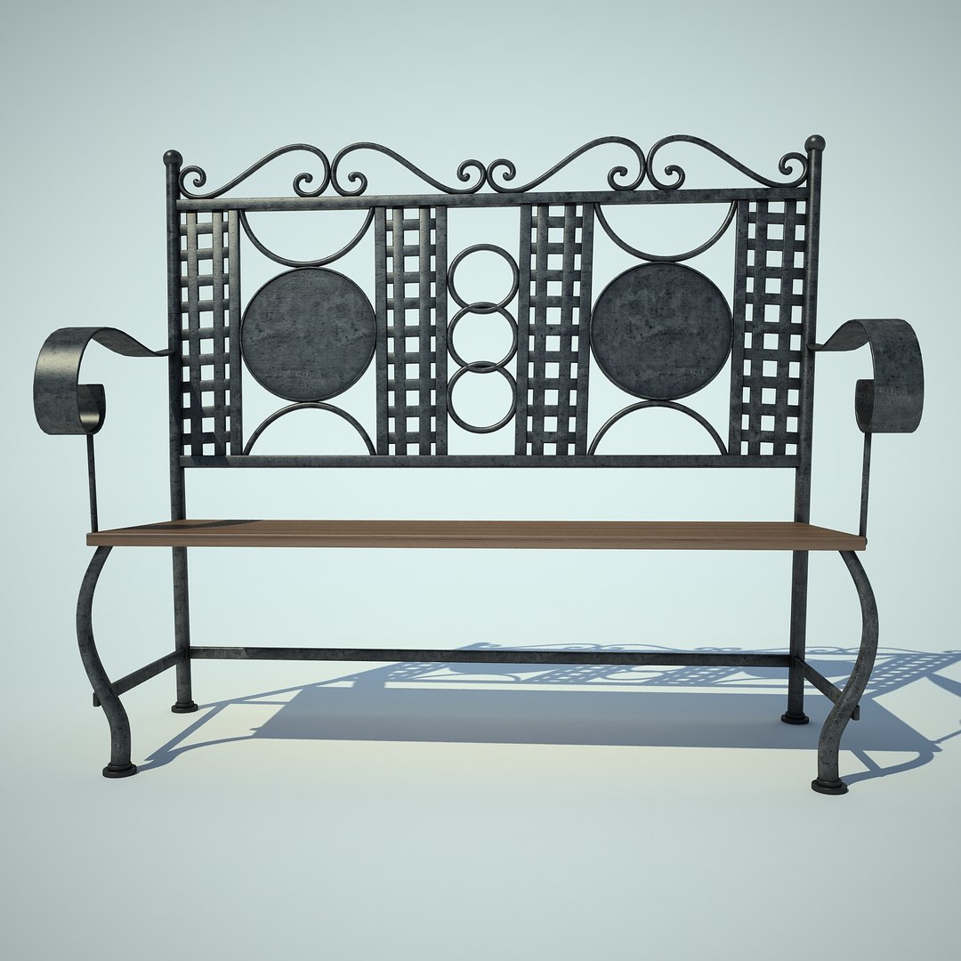 3d model forged bench