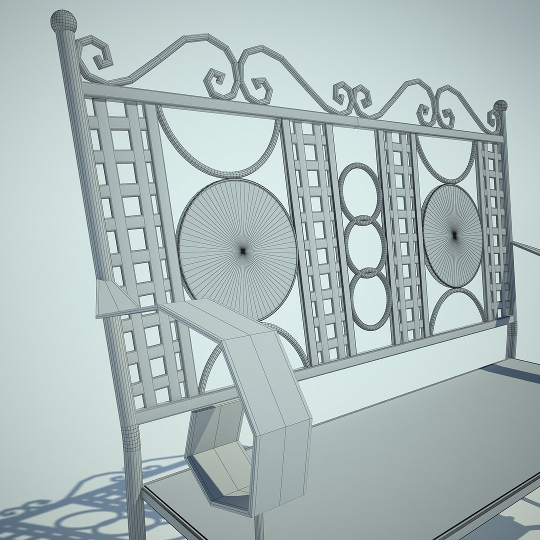 3d model forged bench