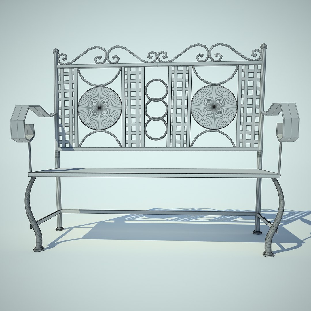 3d model forged bench