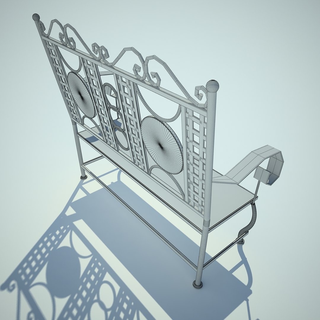 3d model forged bench