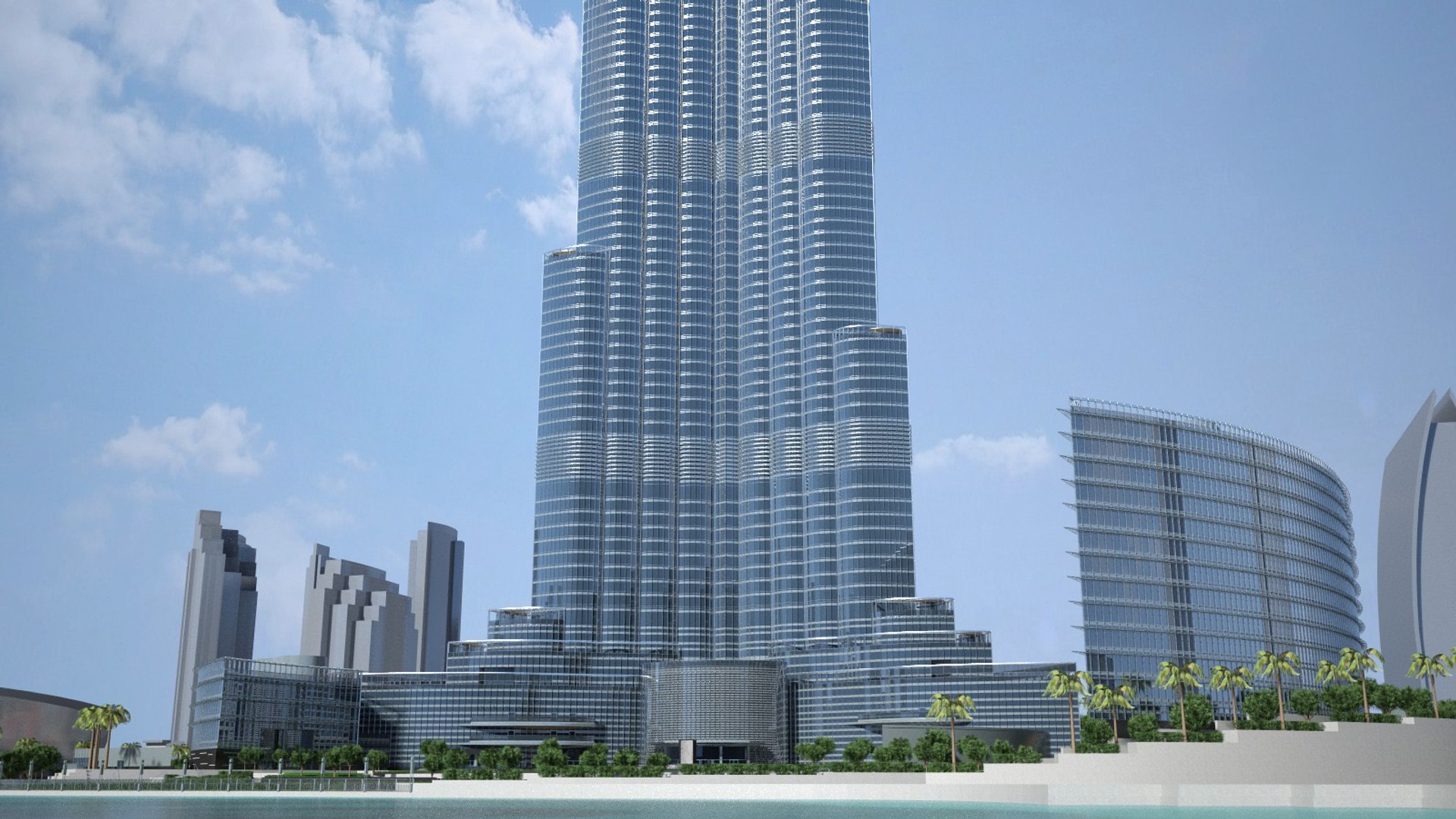 Burj Khalifa Dubai 3d Max