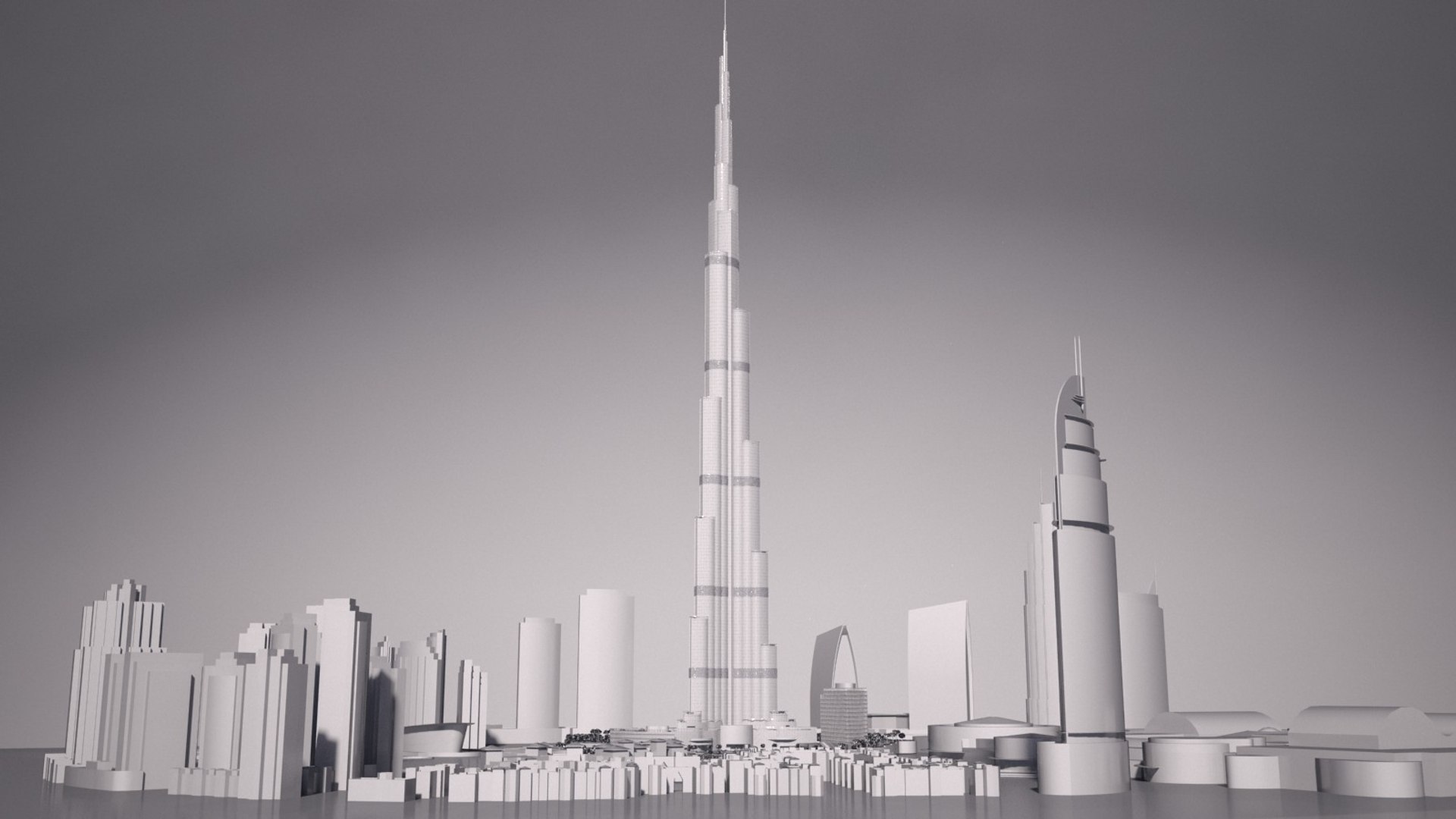 Burj Khalifa Dubai 3d Max