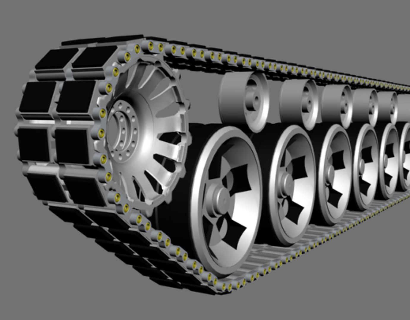 3d Model Main Battle Tank Track