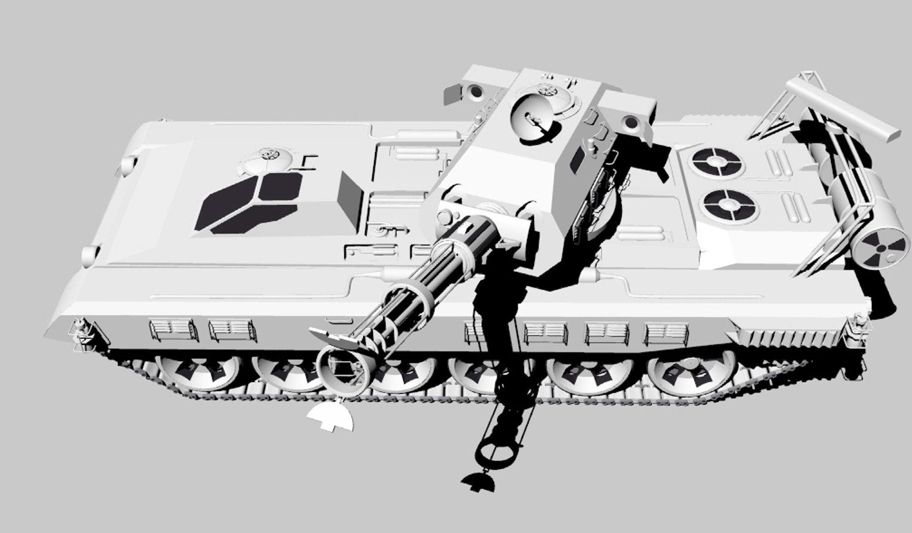 3d Model Main Battle Tank Track