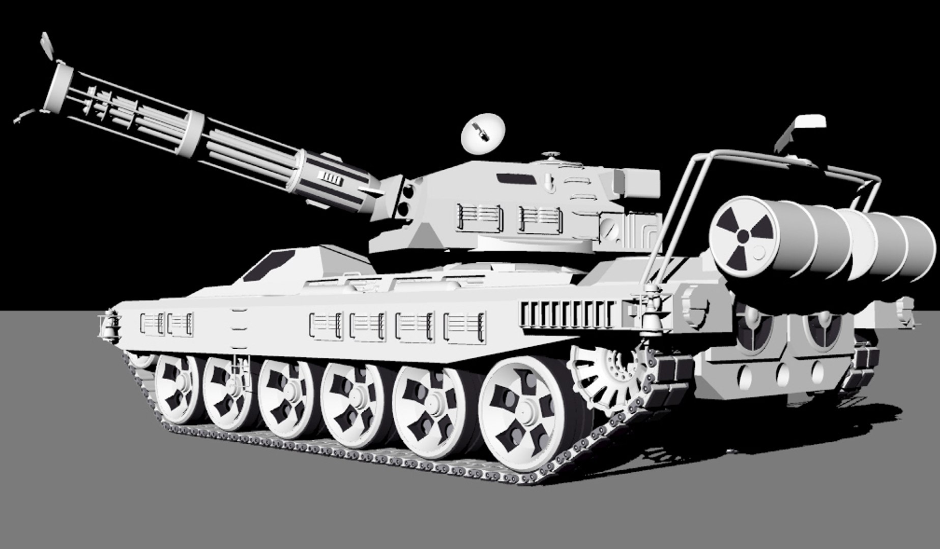3d Model Main Battle Tank Track