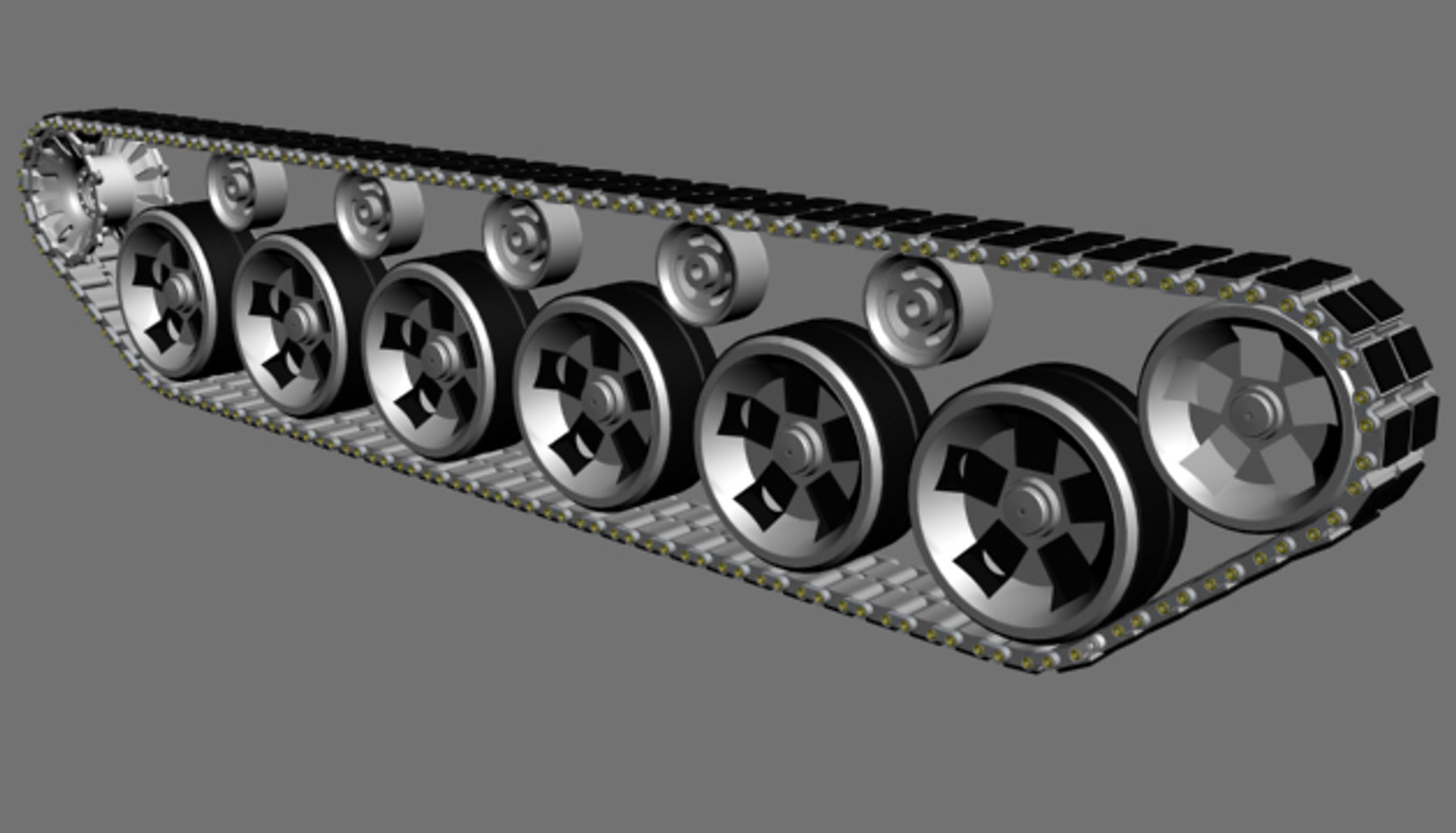 3d Model Main Battle Tank Track