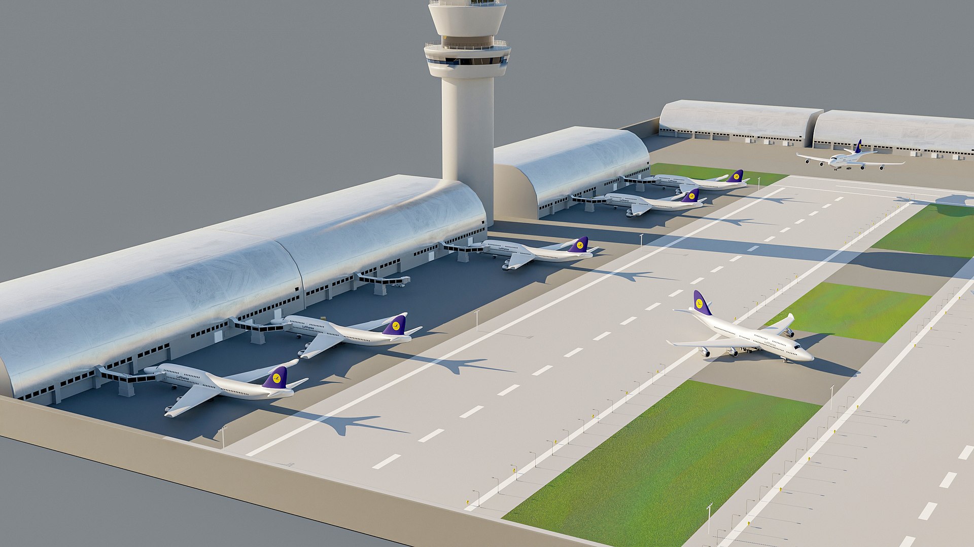 Airport 3D Model 3D Model - TurboSquid 2142260