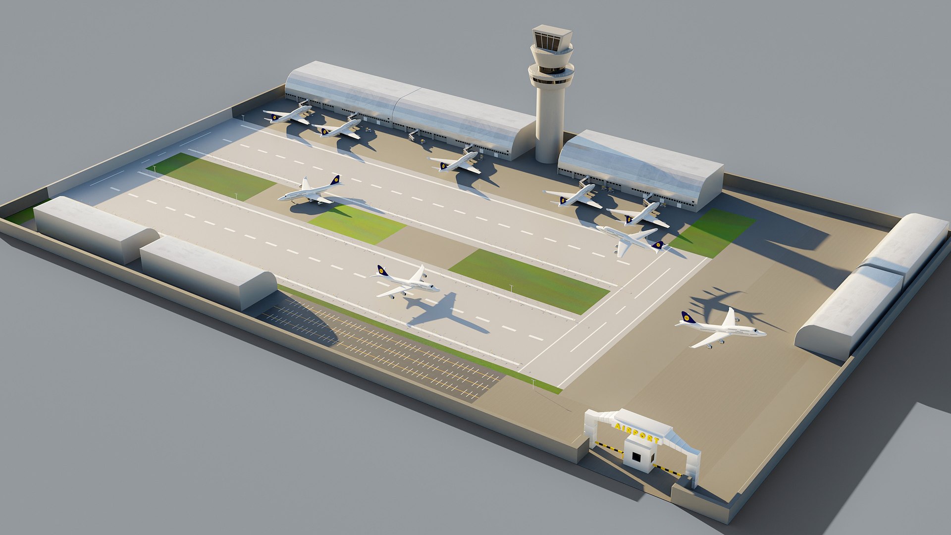 Airport 3D Model 3D Model - TurboSquid 2142260