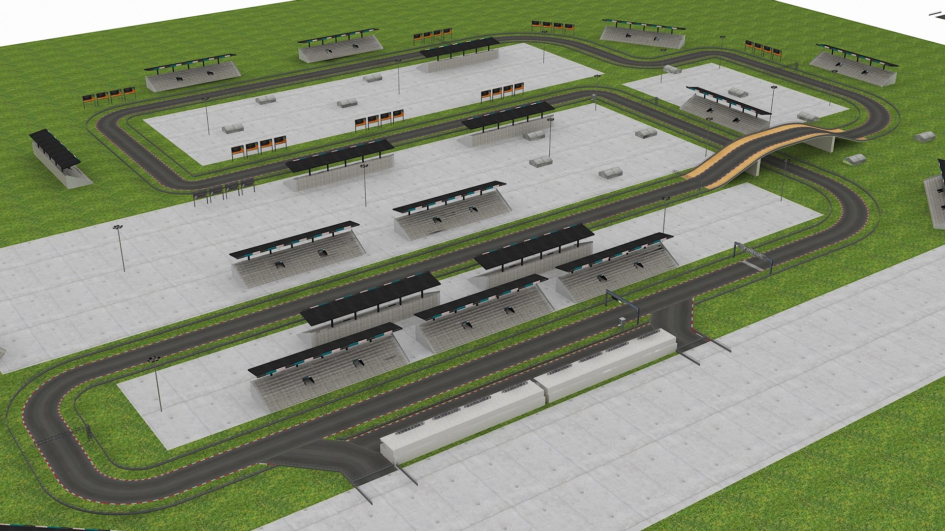 3D Model Race Track Modular Construction Kit - TurboSquid 1317455