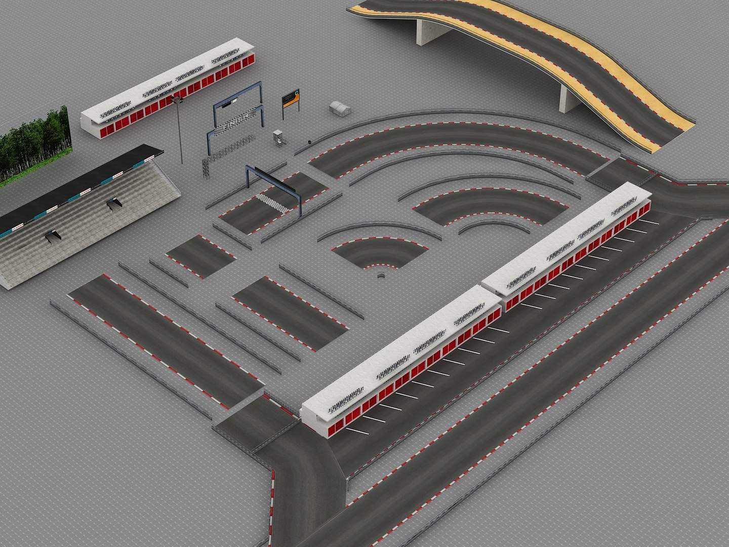 3D Model Race Track Modular Construction Kit - TurboSquid 1317455