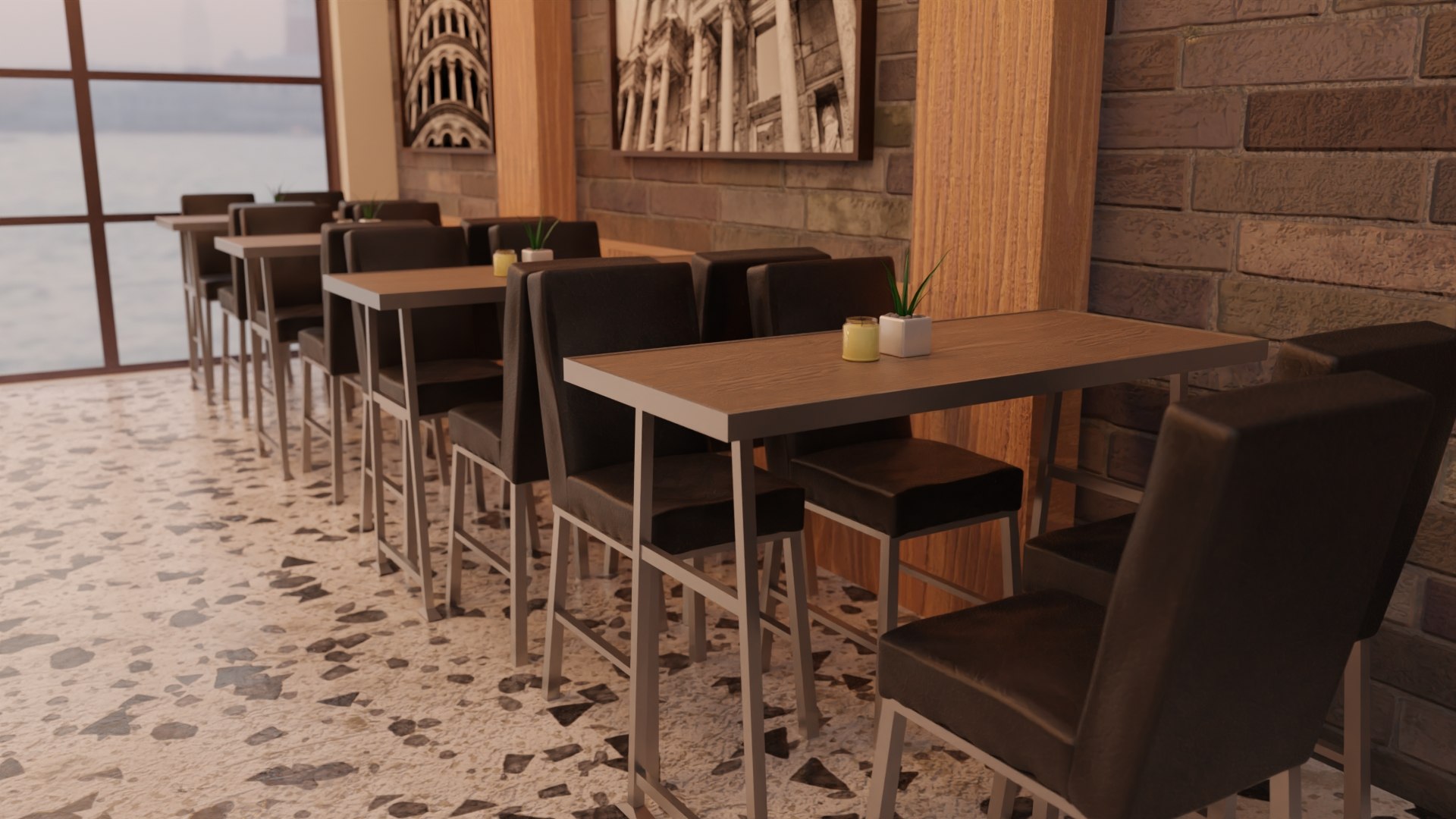 Cafe Interior 3D Model - TurboSquid 1776172