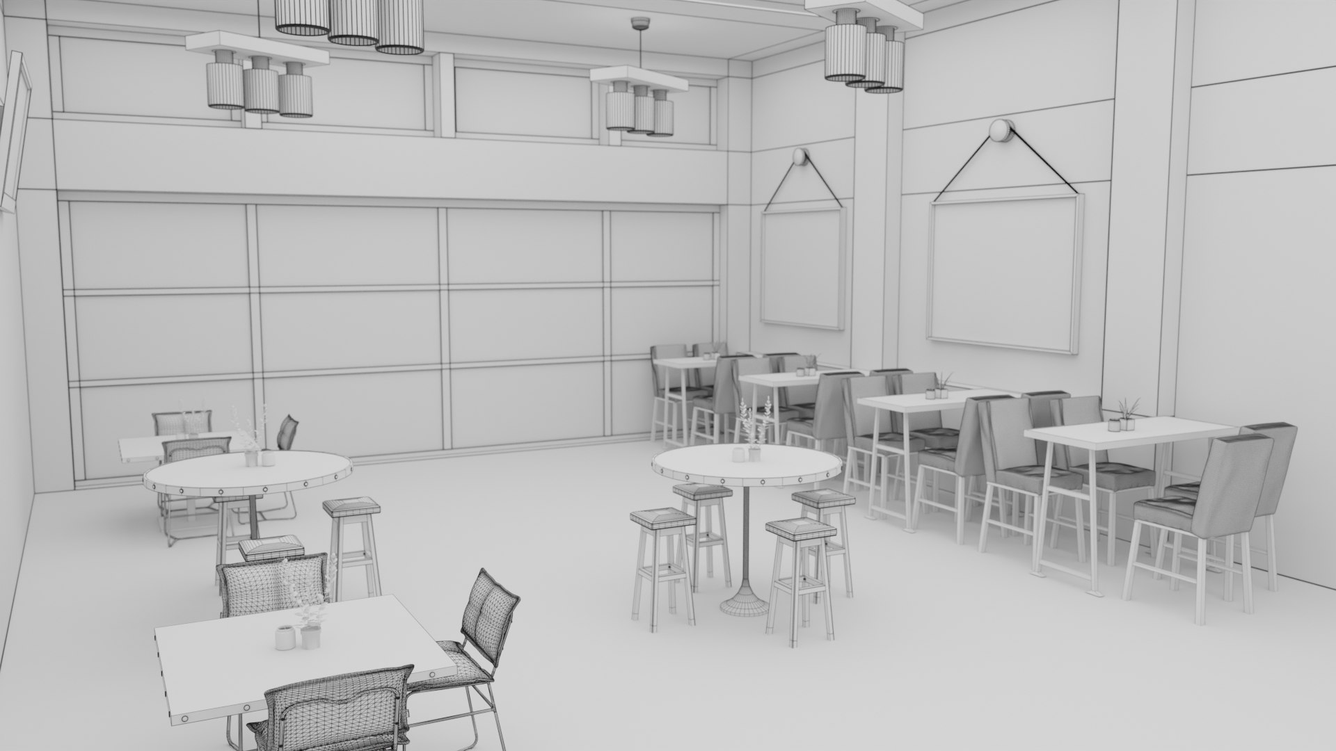 Cafe Interior 3D Model - TurboSquid 1776172