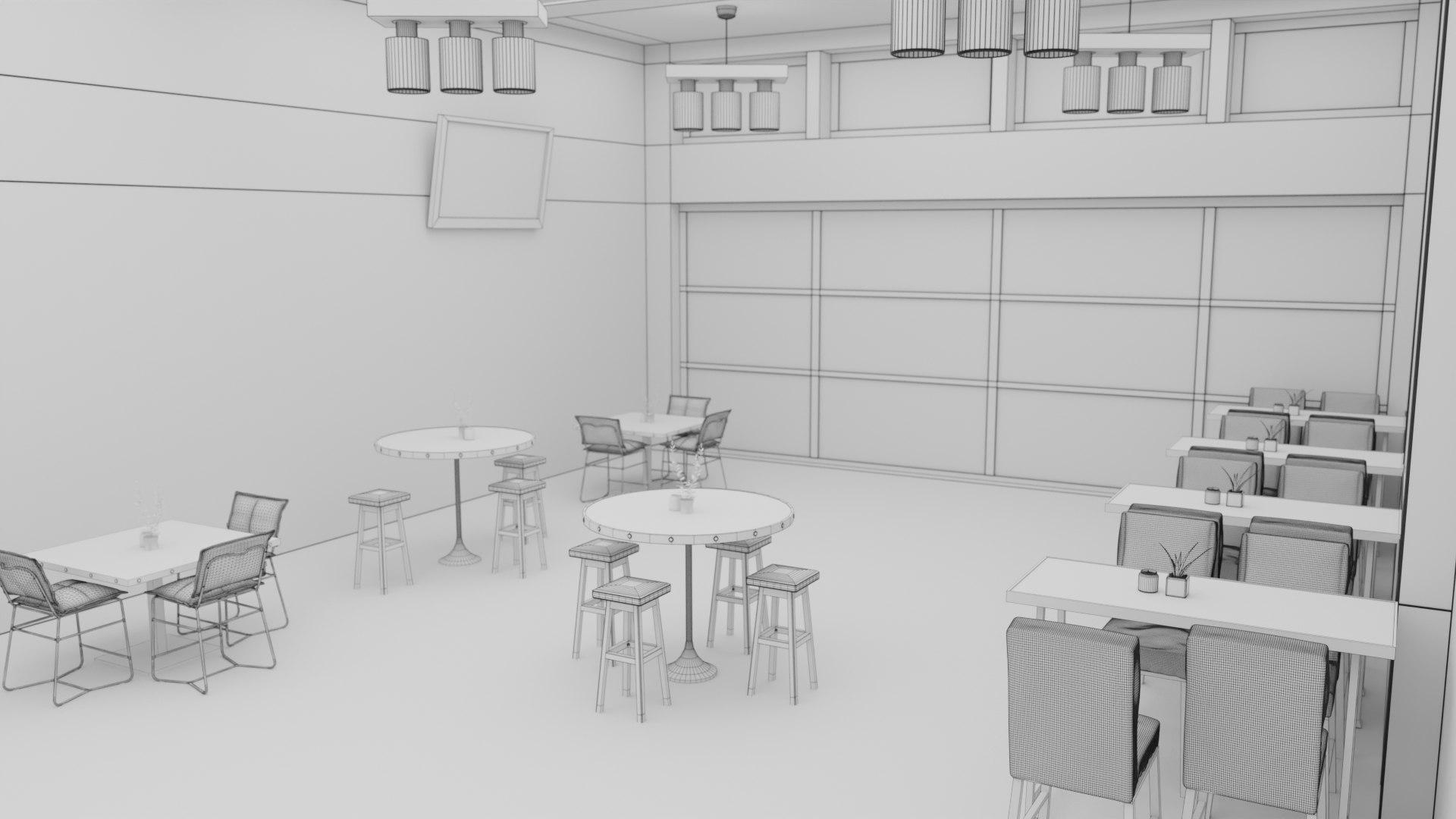 Cafe Interior 3D Model - TurboSquid 1776172