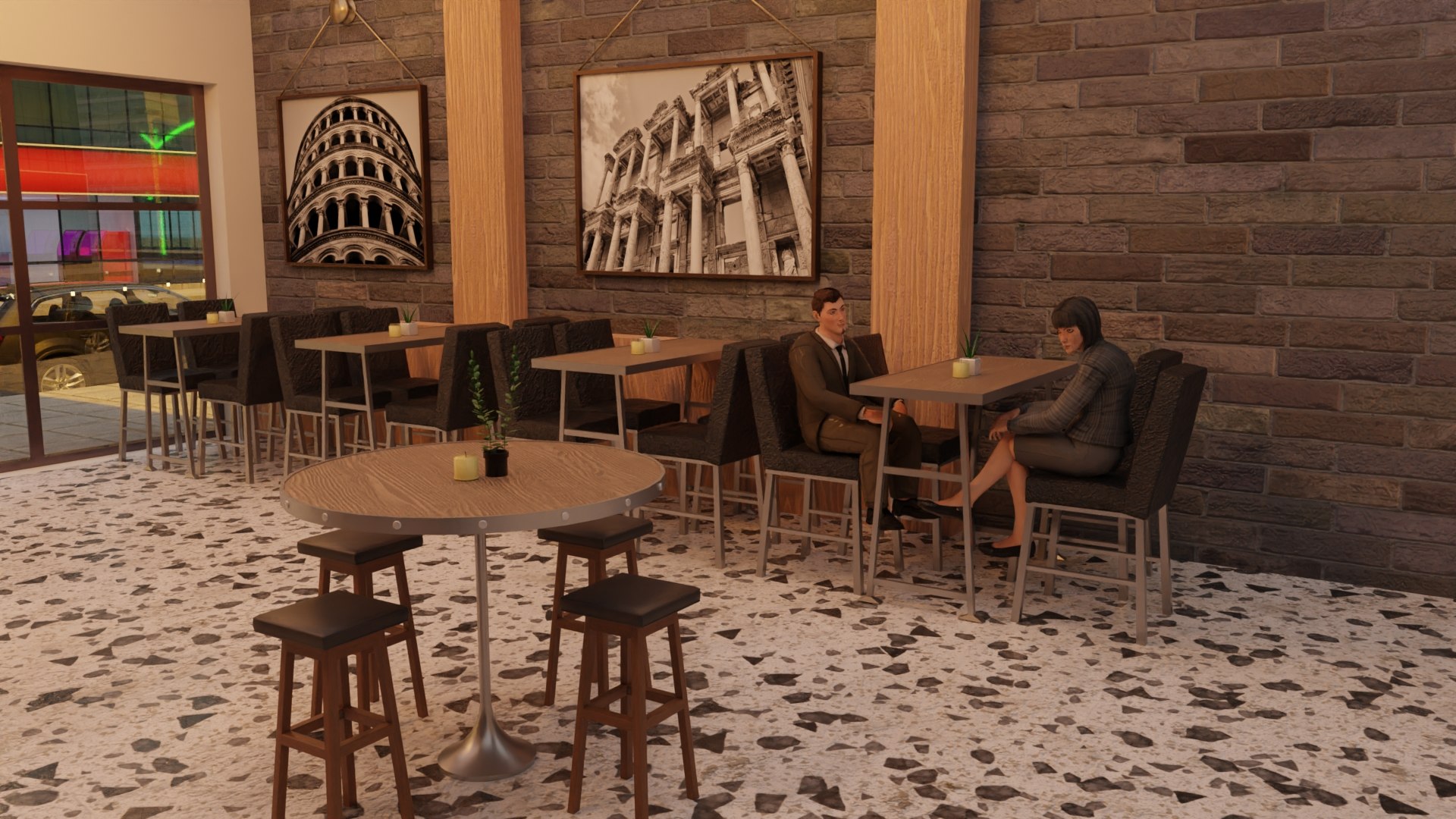 Cafe Interior 3D Model - TurboSquid 1776172