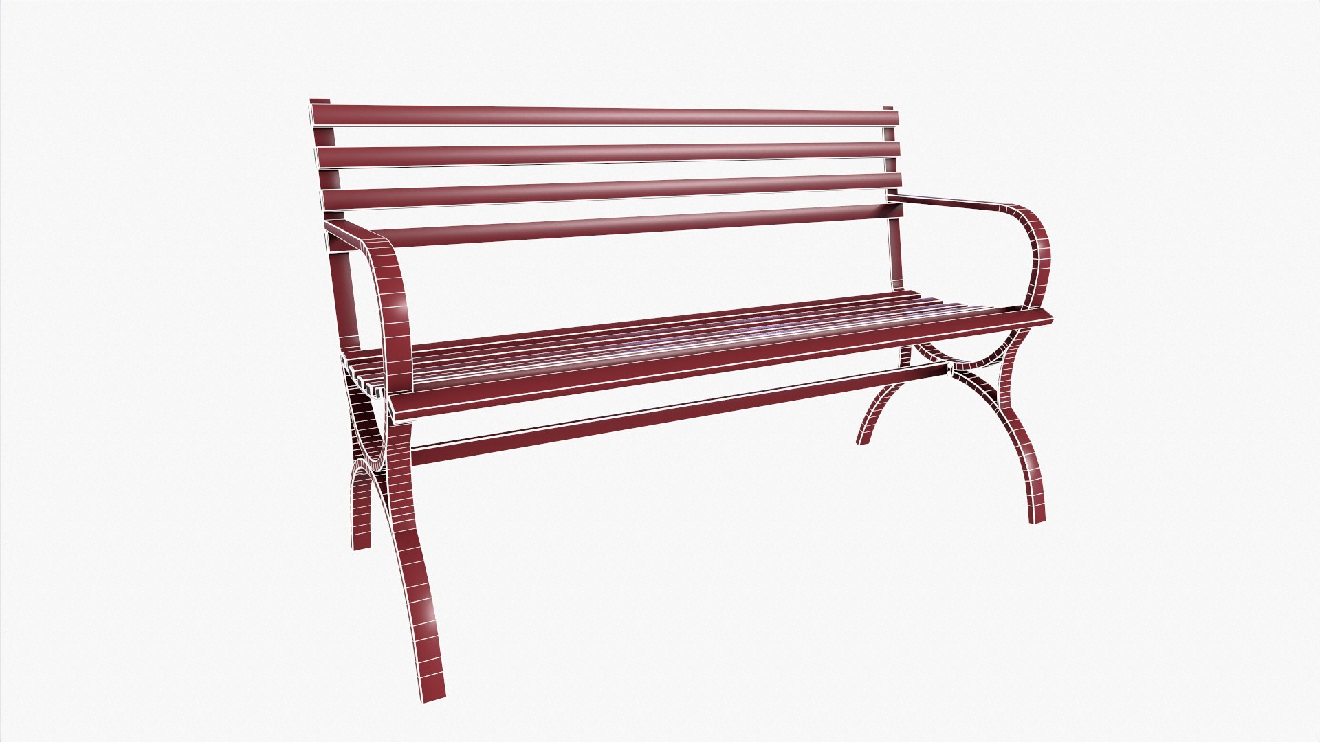 3D GENERIC-BENCHLANCAS-RED - TurboSquid 2011835