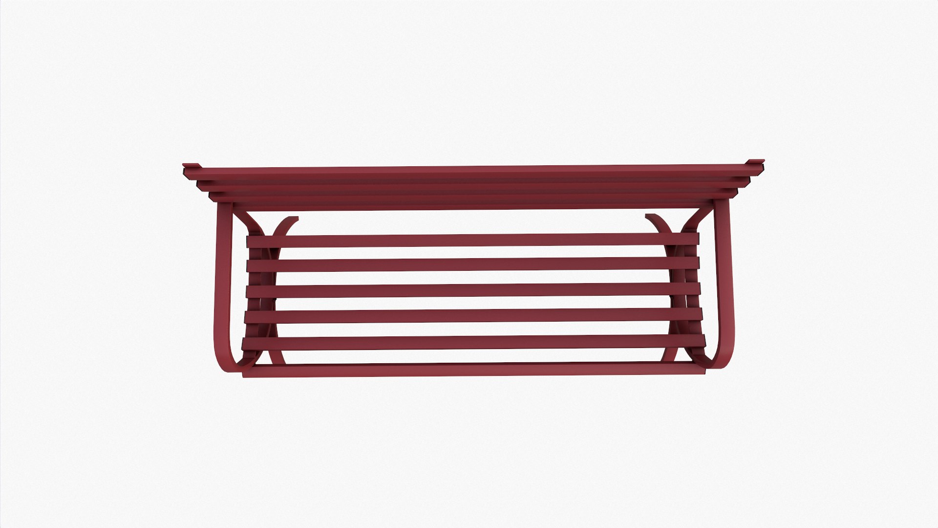 3D GENERIC-BENCHLANCAS-RED - TurboSquid 2011835