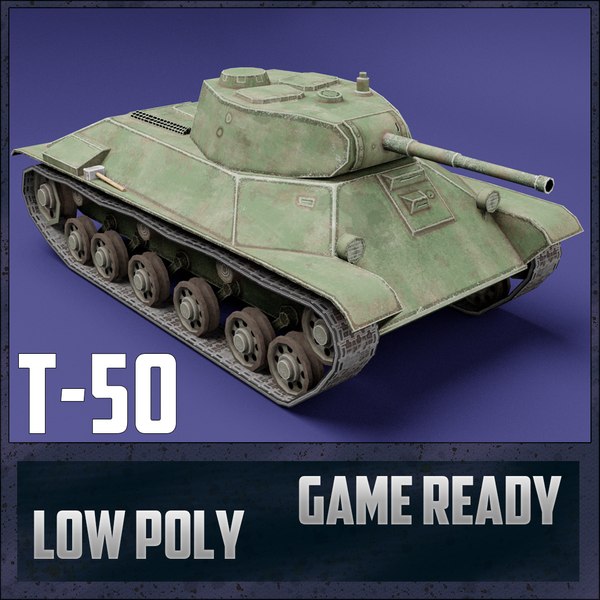3D t-50 tank ussr toon model - TurboSquid 1242832