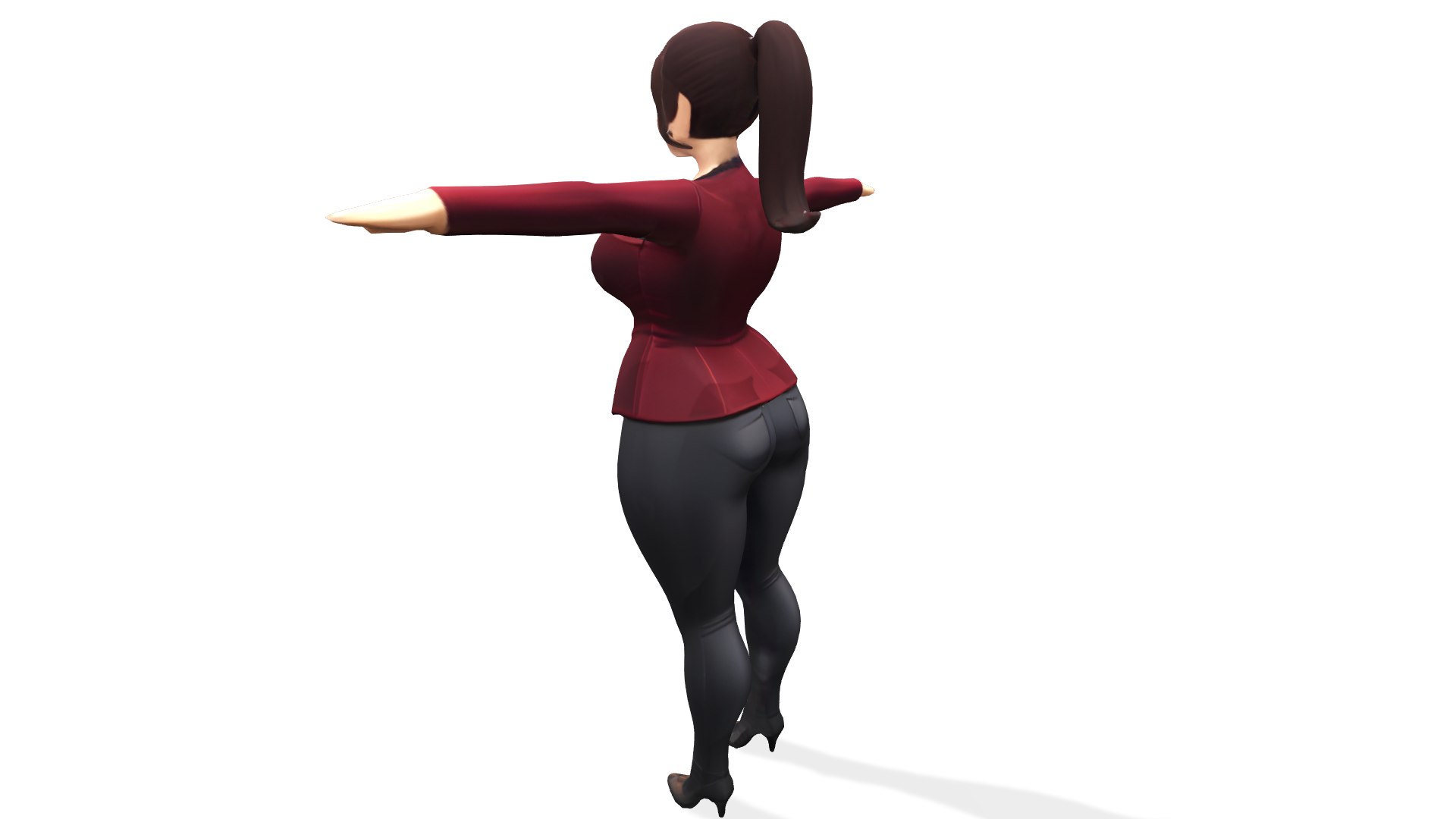 Scarlet Defender - Sexy Curvy Female 3D Model - TurboSquid 2298389