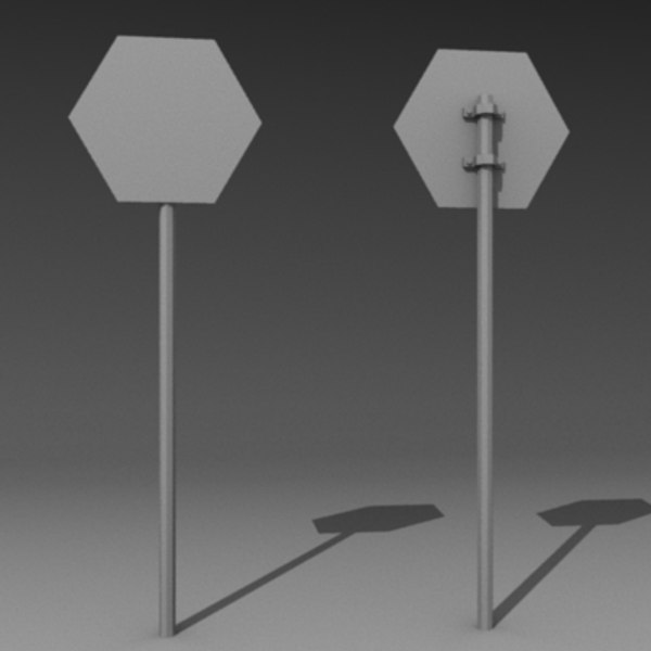 3d model traffic sign