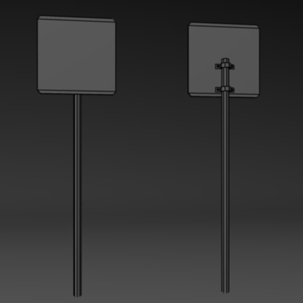 3d model traffic sign