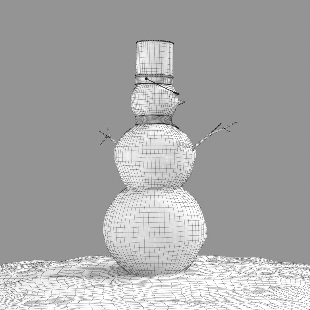 Snowman snow model - TurboSquid 1508801