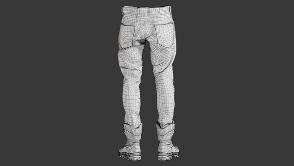 Mesh men s jeans 3D model - TurboSquid 1637408