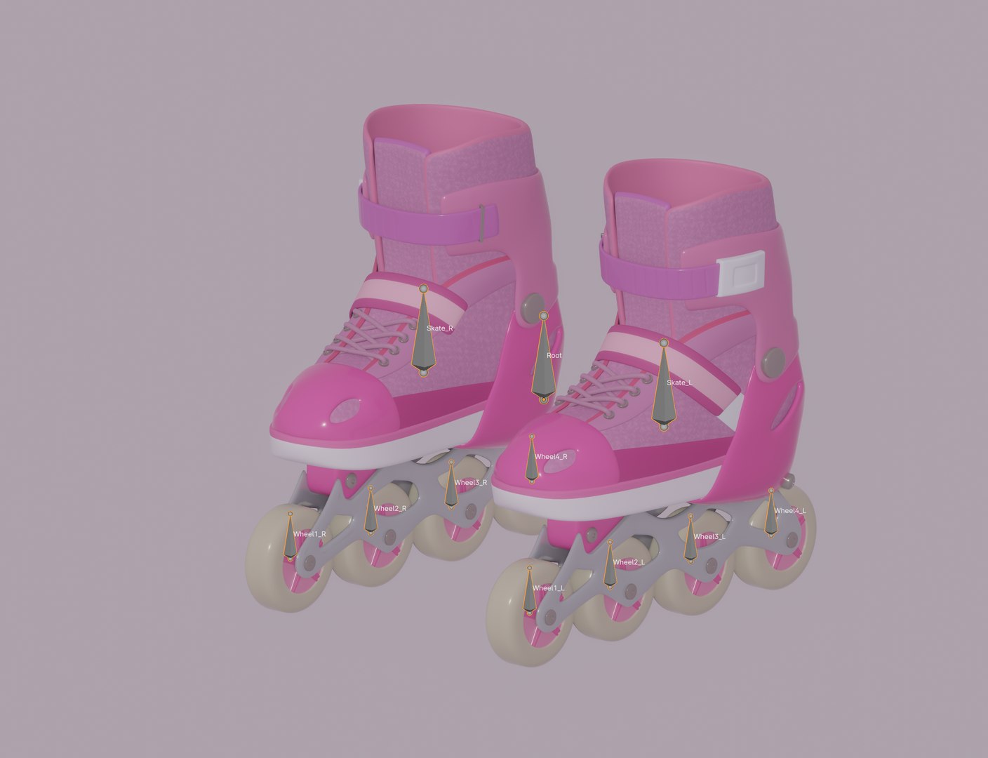 3D Roller Skates Model - TurboSquid 2197600
