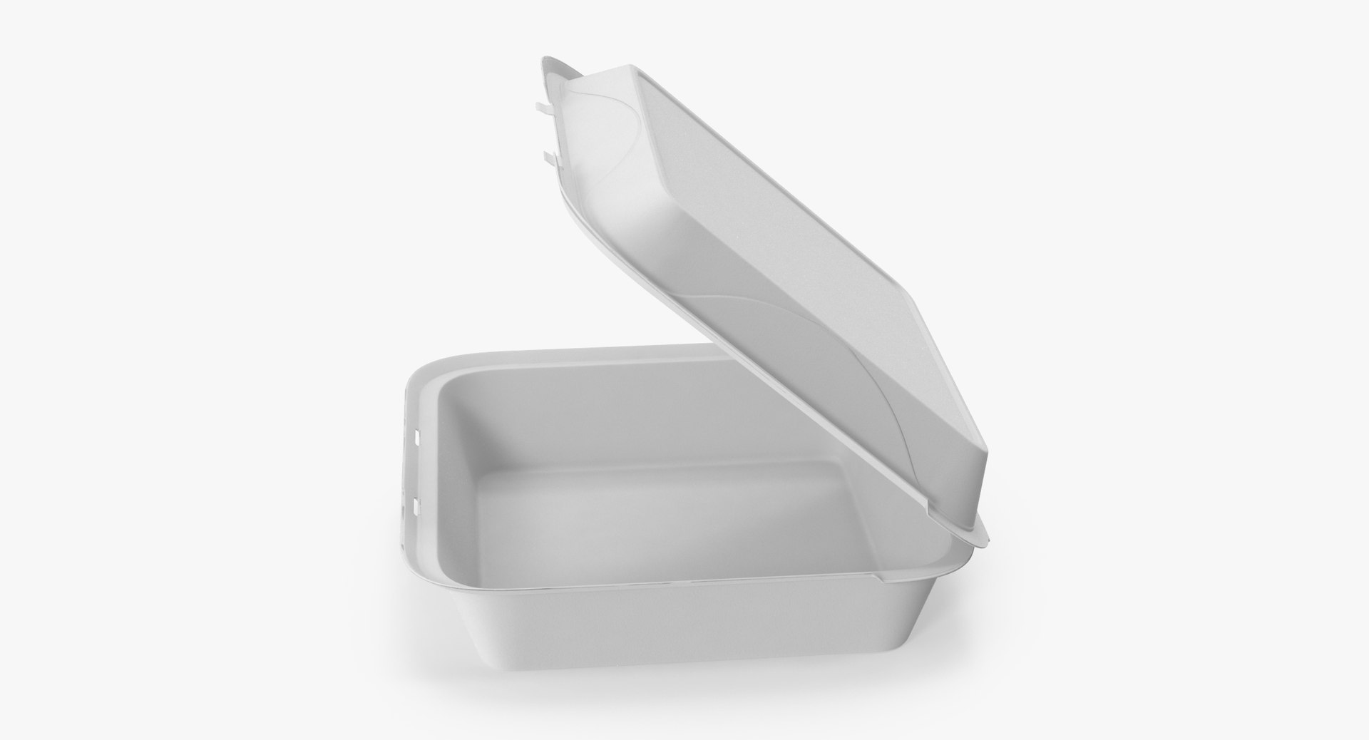 3d Styrofoam Box Open Model