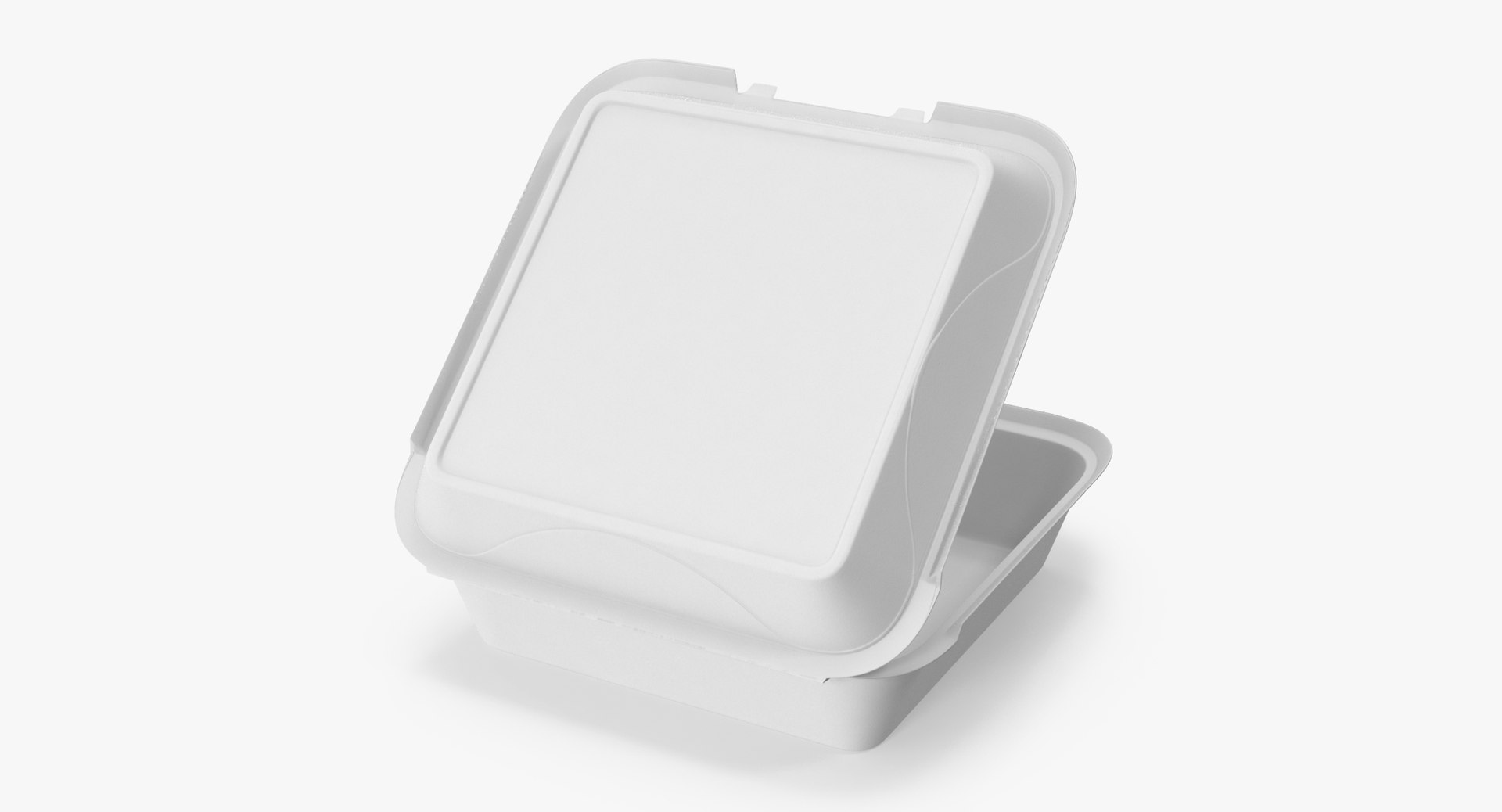 3d Styrofoam Box Open Model