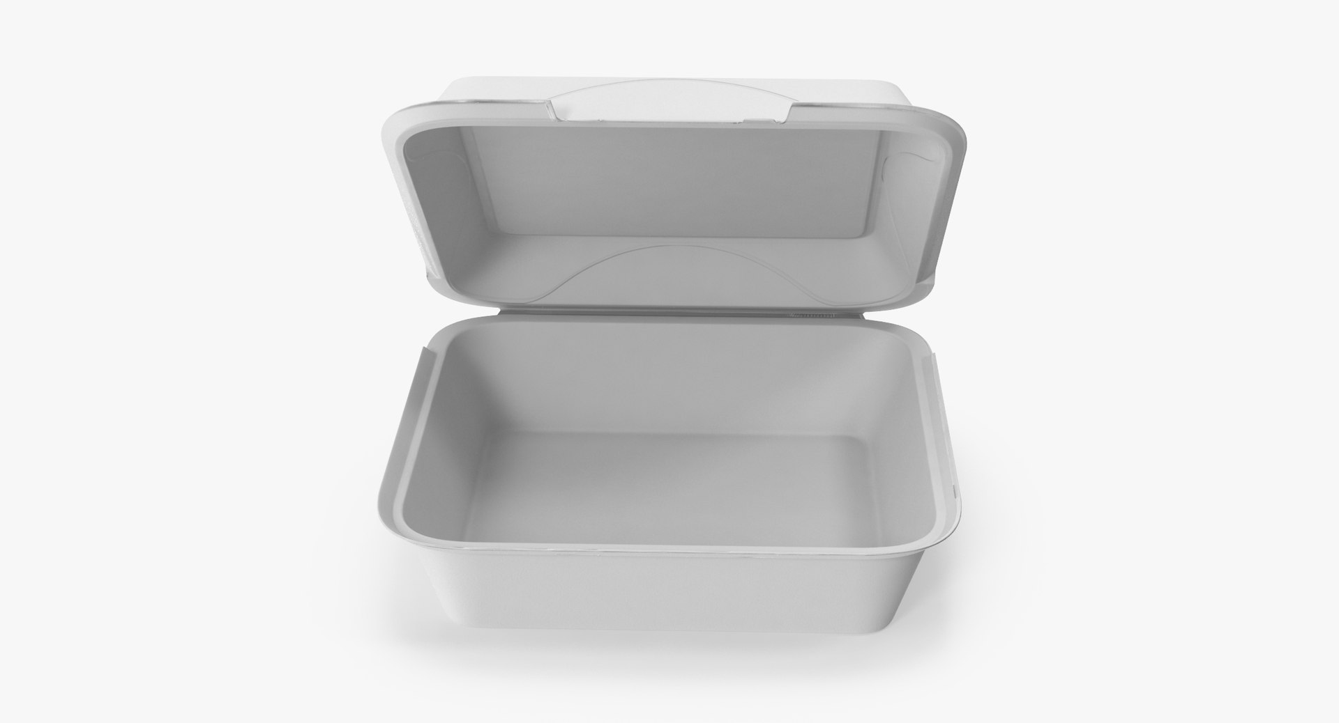 3d Styrofoam Box Open Model